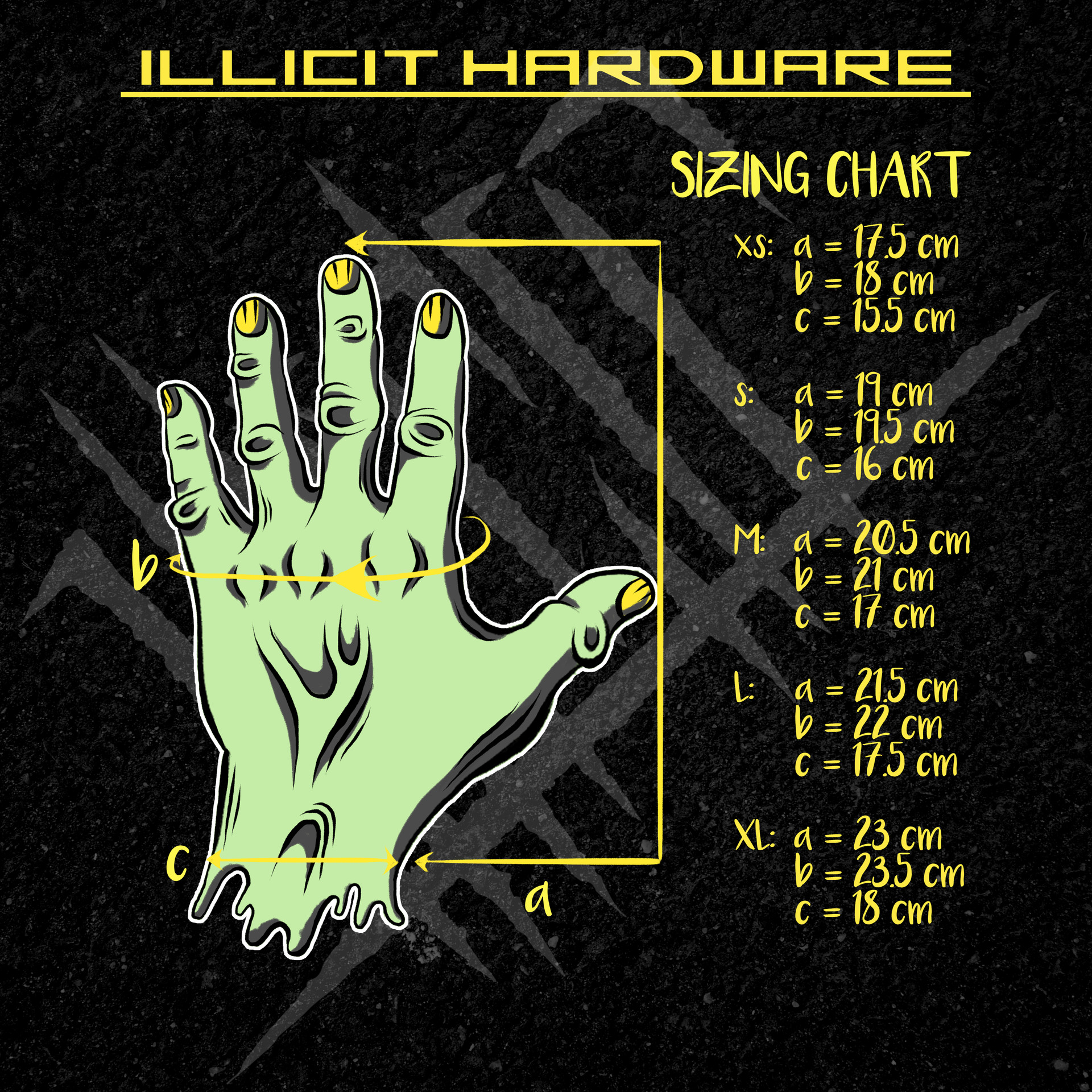 ArtStation - Illicit hardware logo and sizing chart