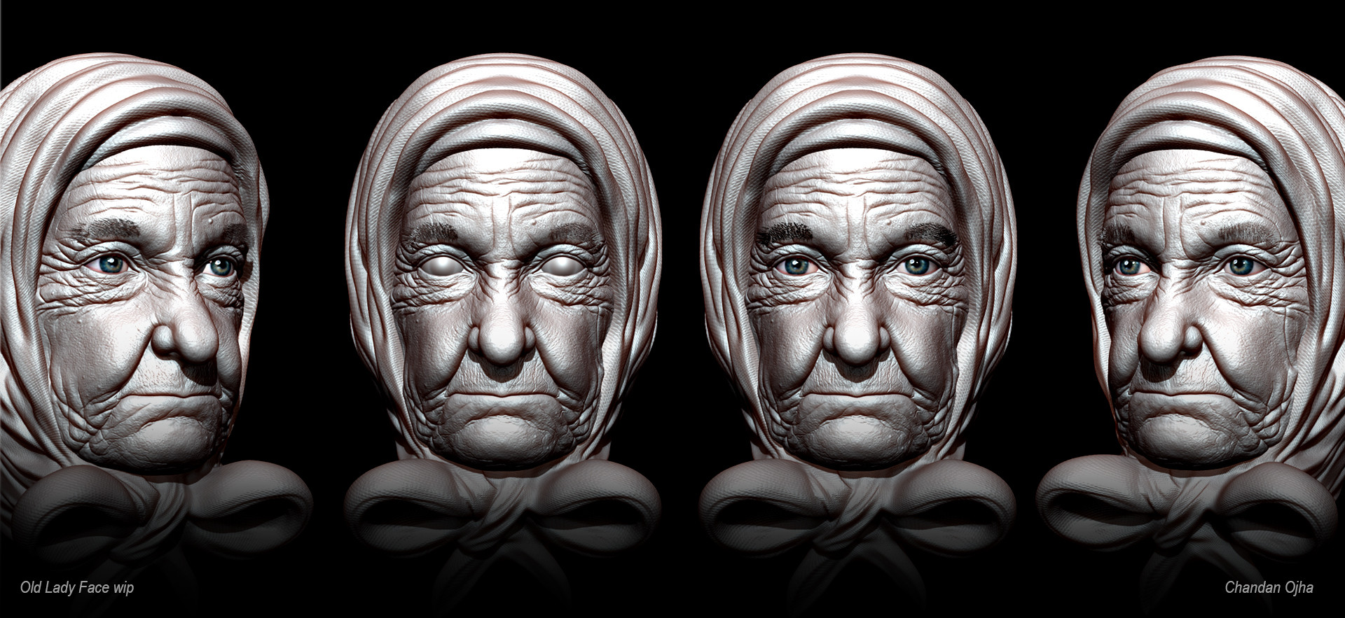 ArtStation - Old Lady Face