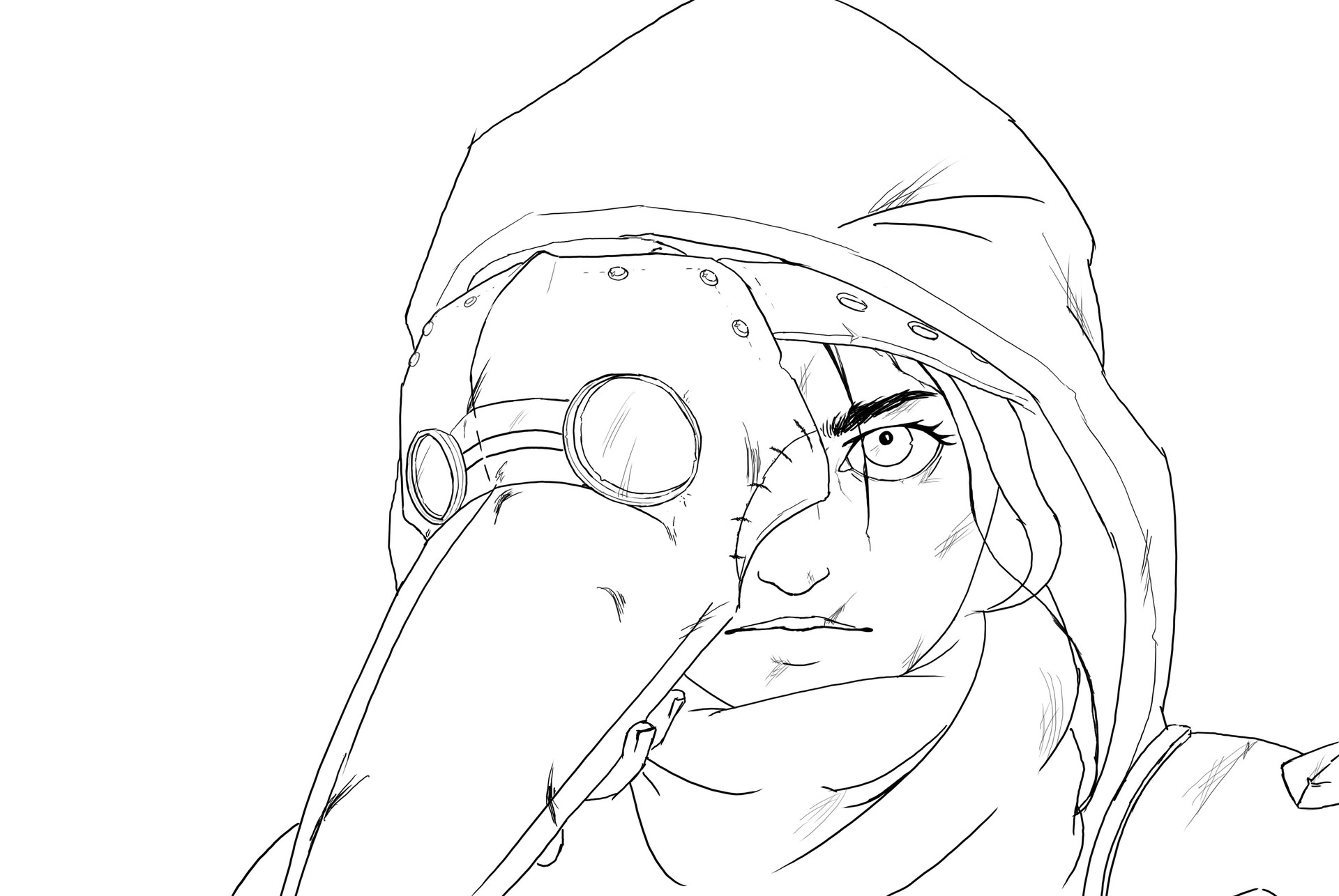 plague doctor coloring pages