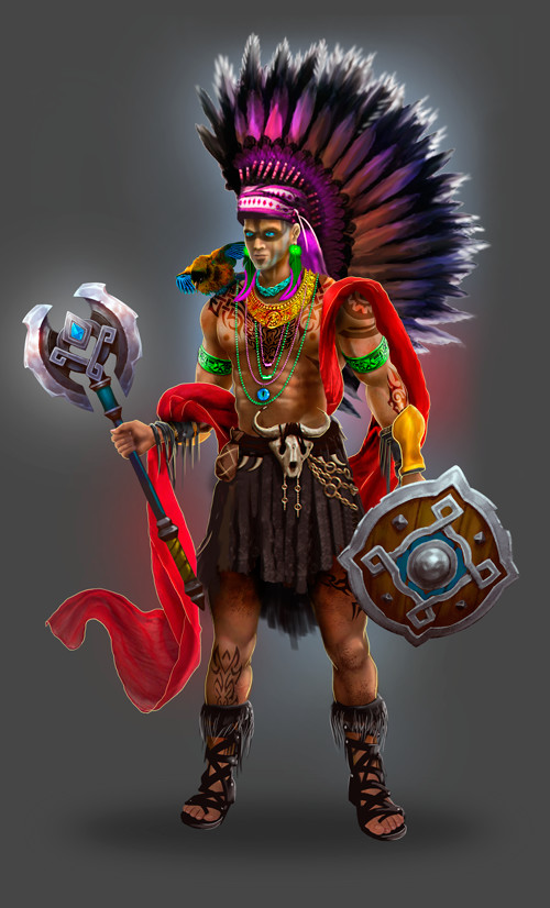 ArtStation - tribal king concept art