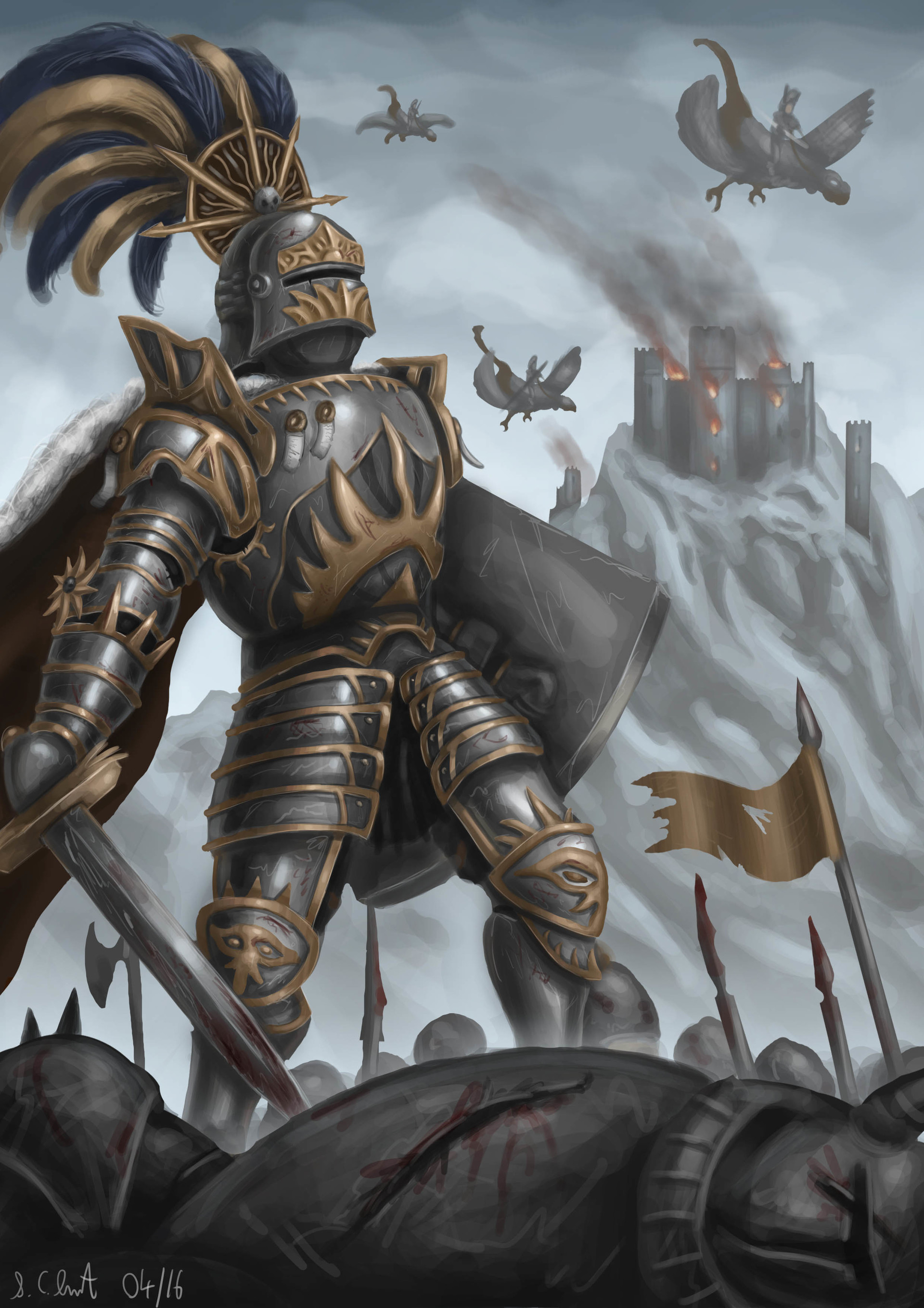 ArtStation - Knight of the Blazing Sun!