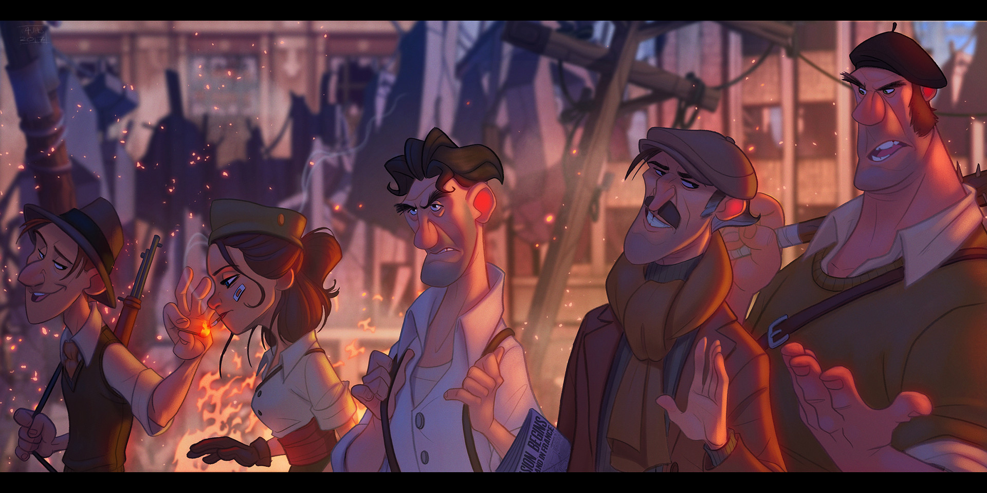 ArtStation - French Partisans, 1944