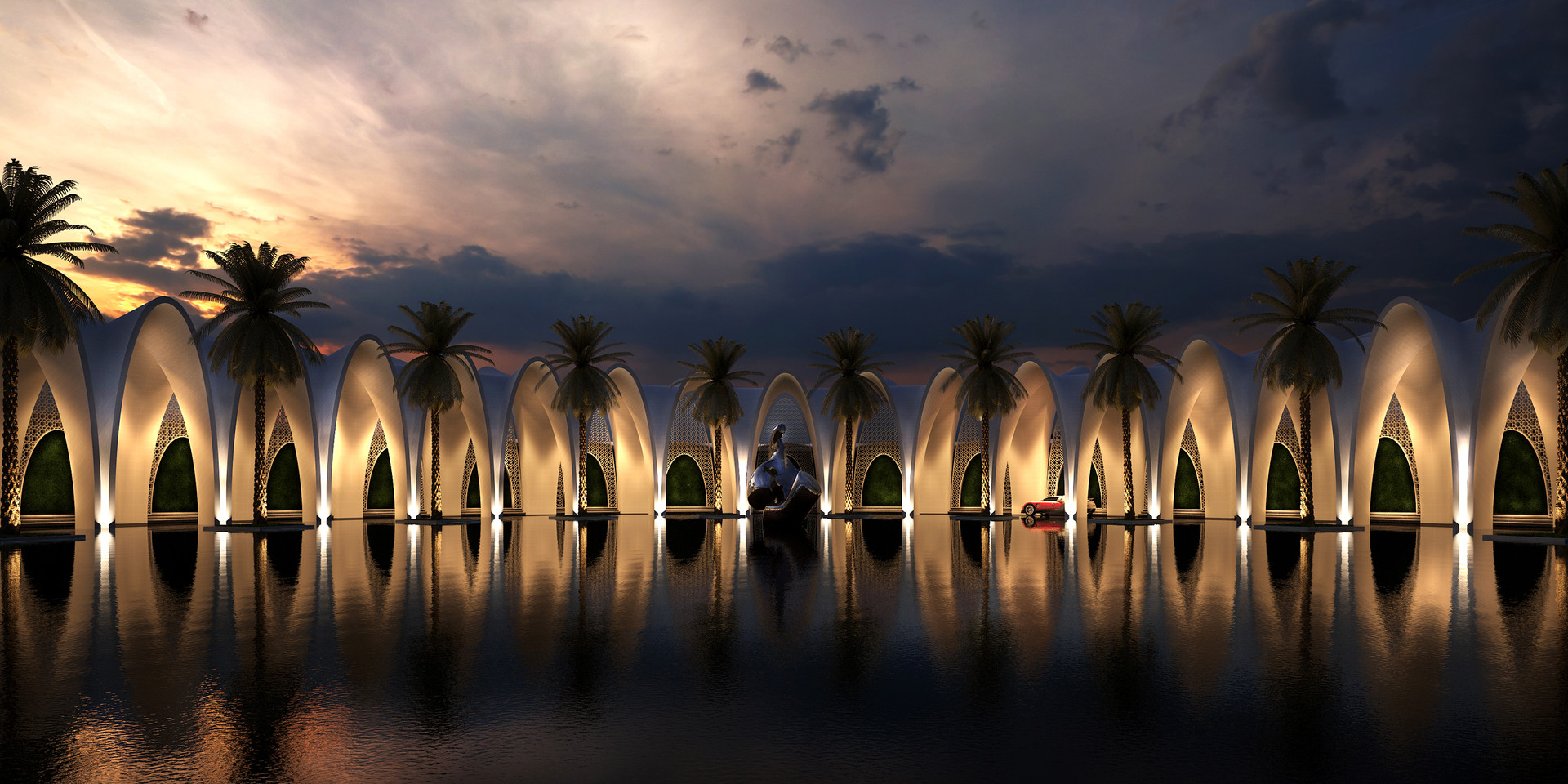 ArtStation - THE GRAND ARRIVAL ARCADE_A RESORT