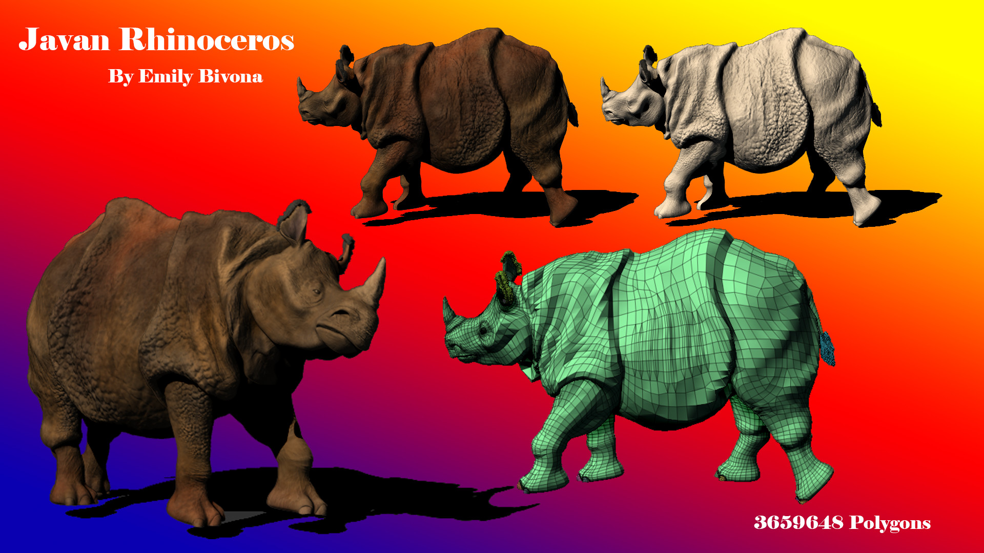 ArtStation - Javan Rhinoceros