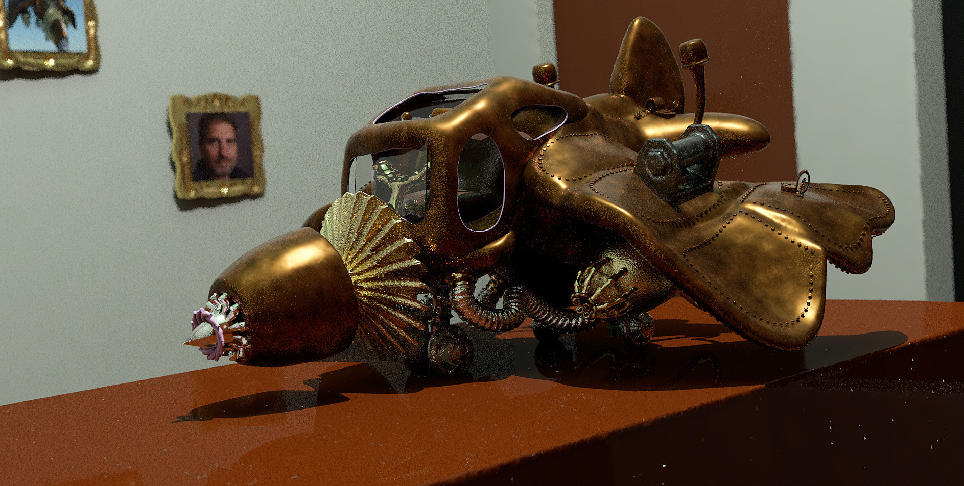 ArtStation - Steampunk Flying Machine Model