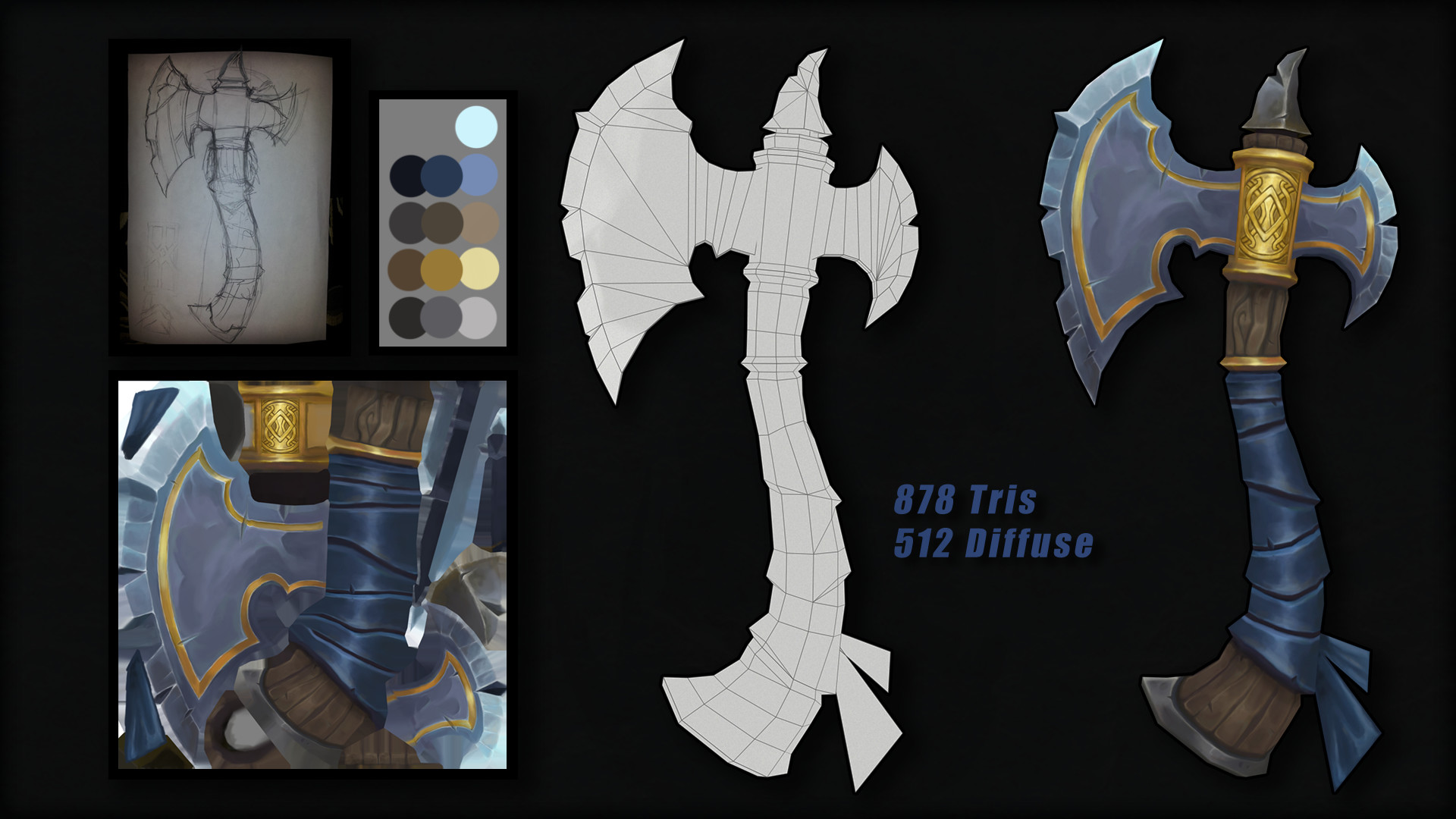 Wesley Meek - Hand painted Axe