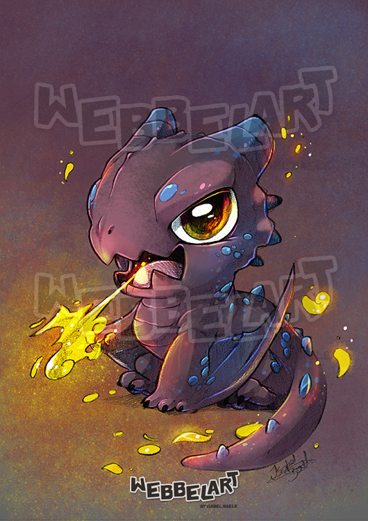 Isabel Baele - Smaugust Baby Dragon Spitting Fire
