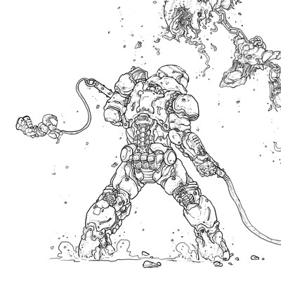 doomguy coloring pages