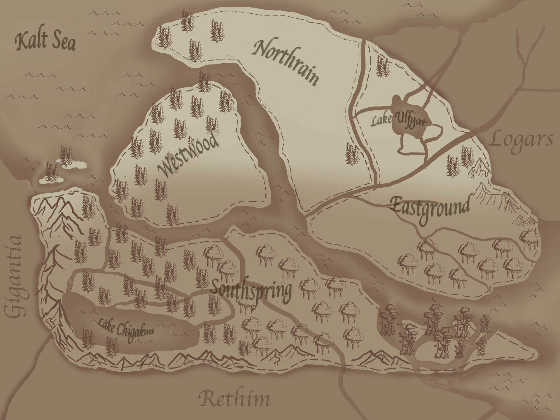 ArtStation - Chasing Fate- Map of Gythen