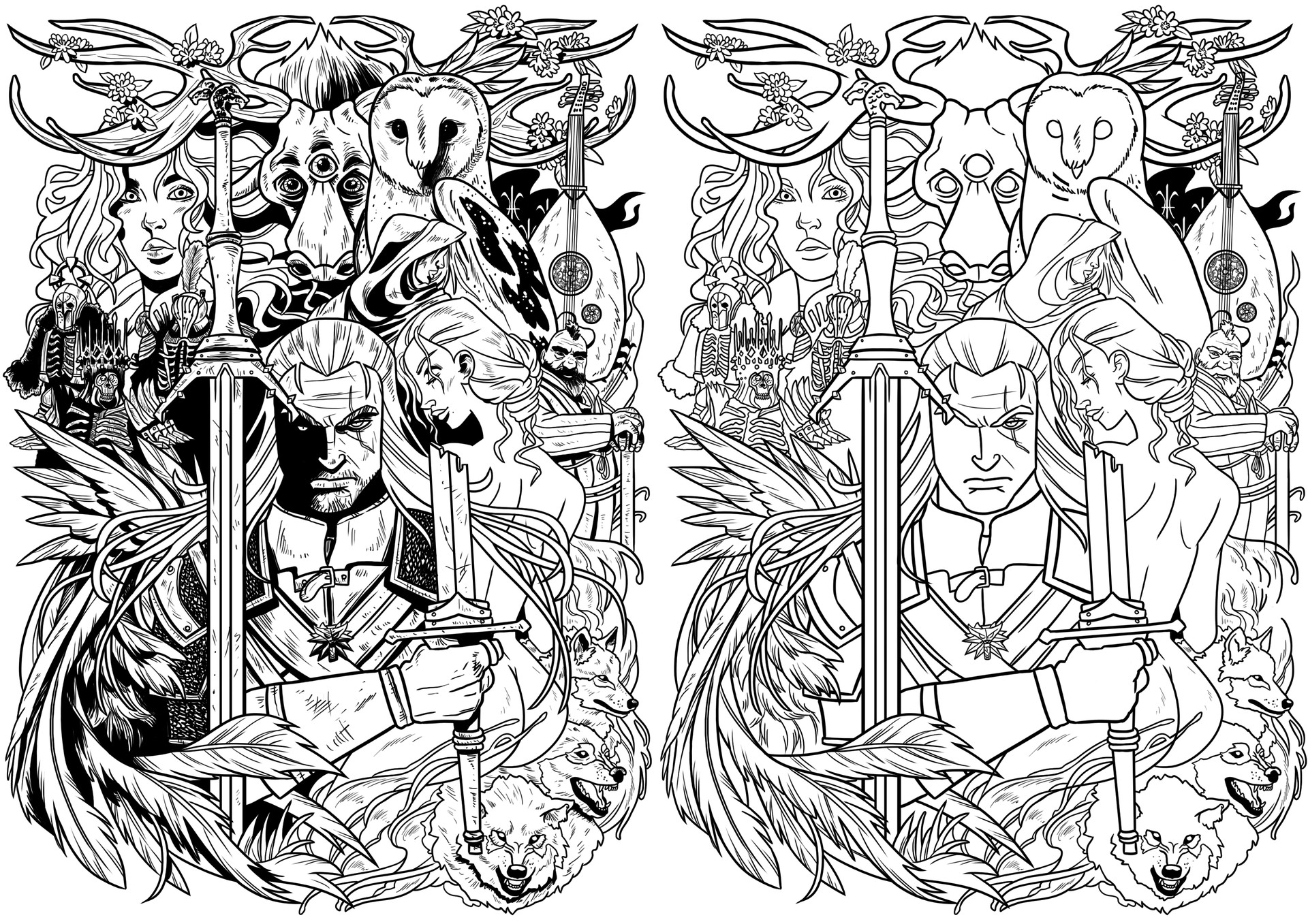 coloring pages witcher