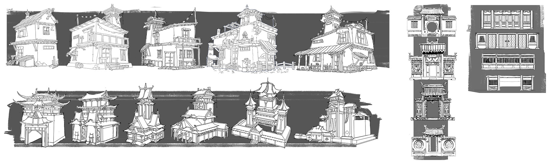 ArtStation - Sketch exercise building