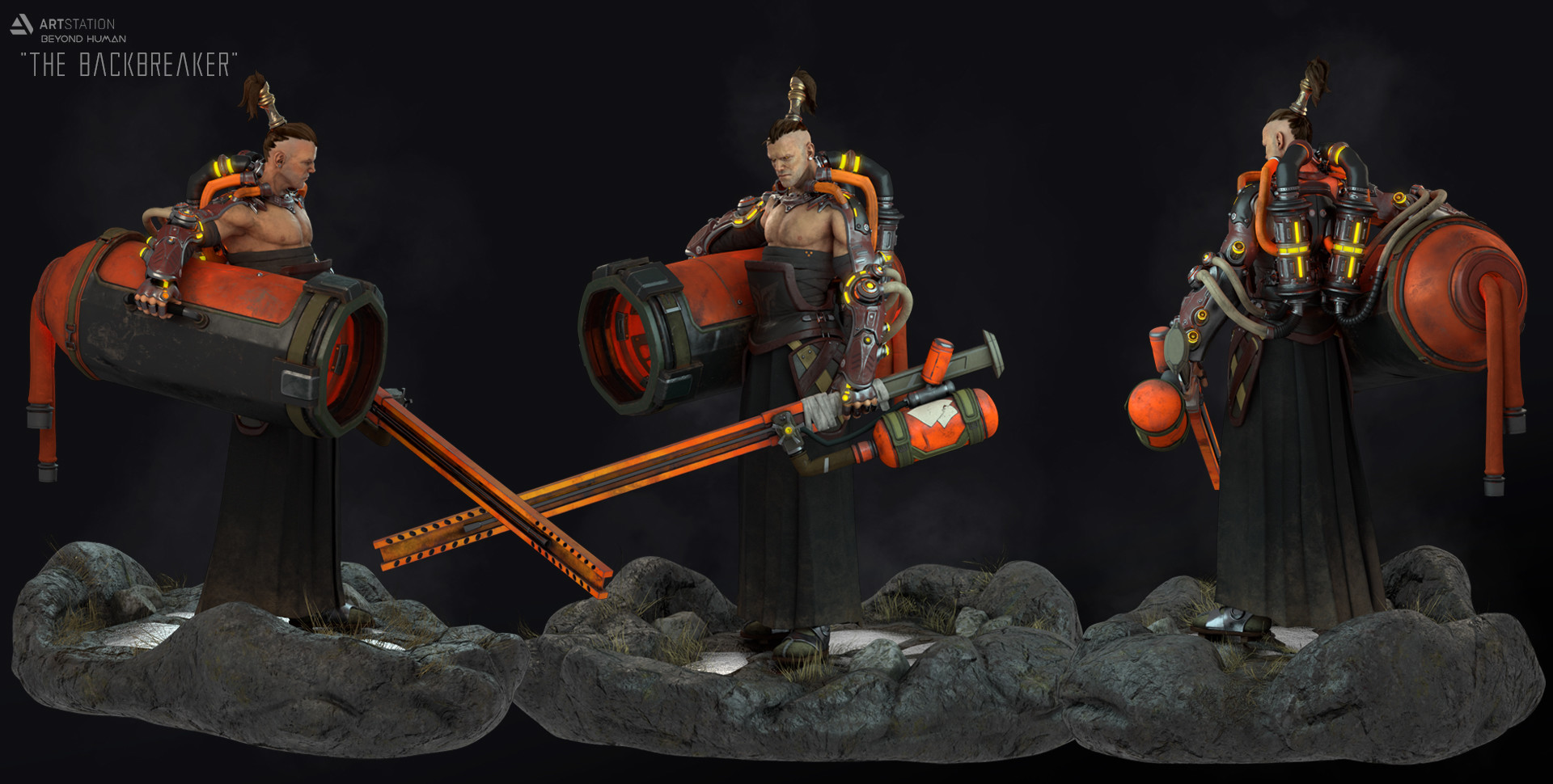 Fred Arsenault - "The Backbreaker" Artstation Challenge : Beyond Human ...