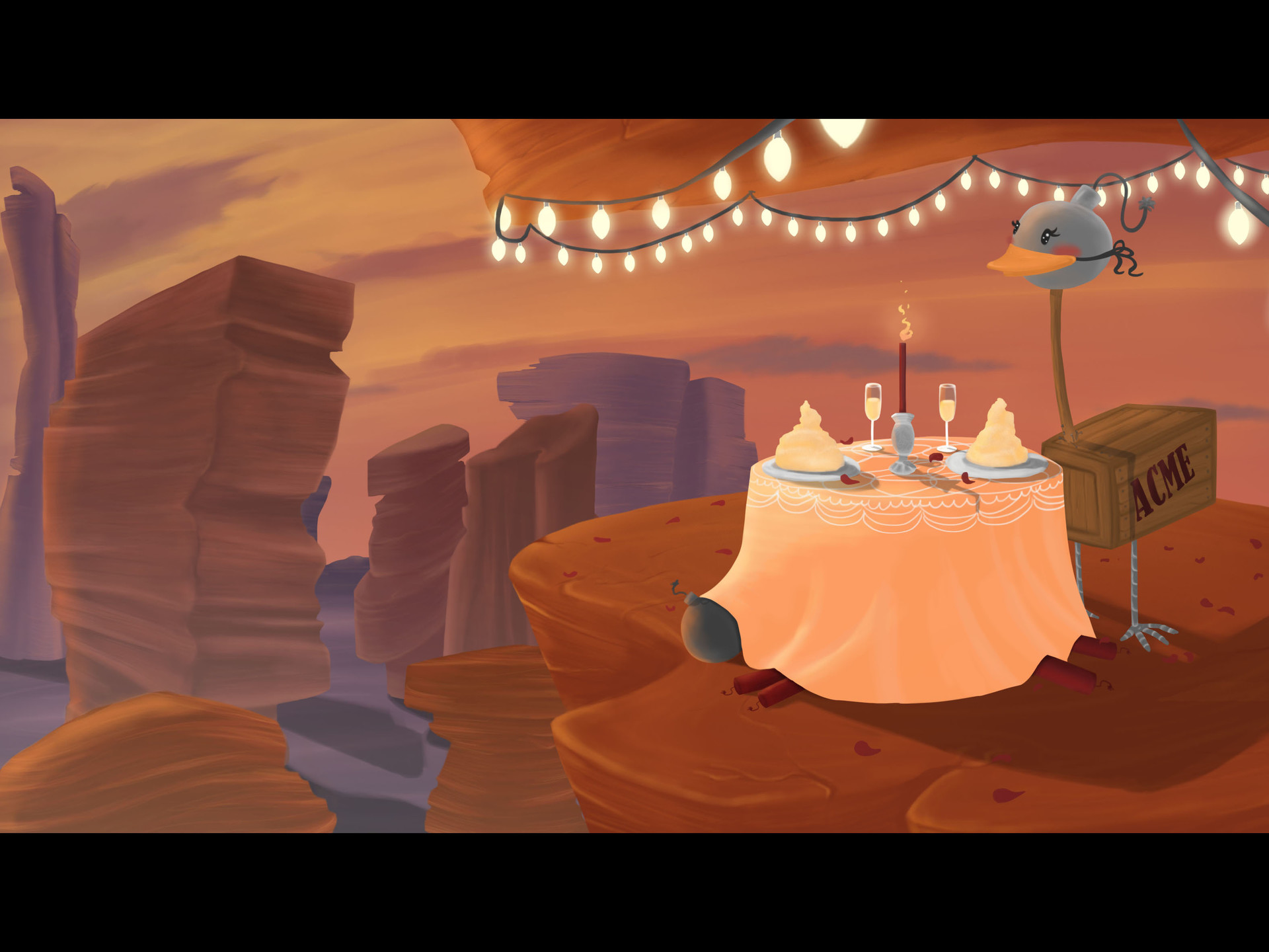 Correcaminos Y Coyote En El Fondo Fantasías Animadas: El Coyote Y El