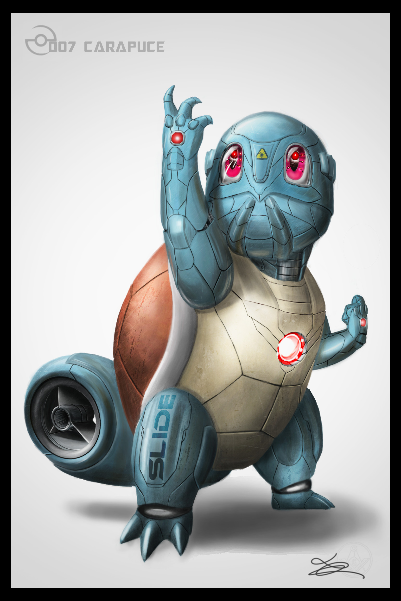 ArtStation - Méca-Pokedex; Méca Squirtle