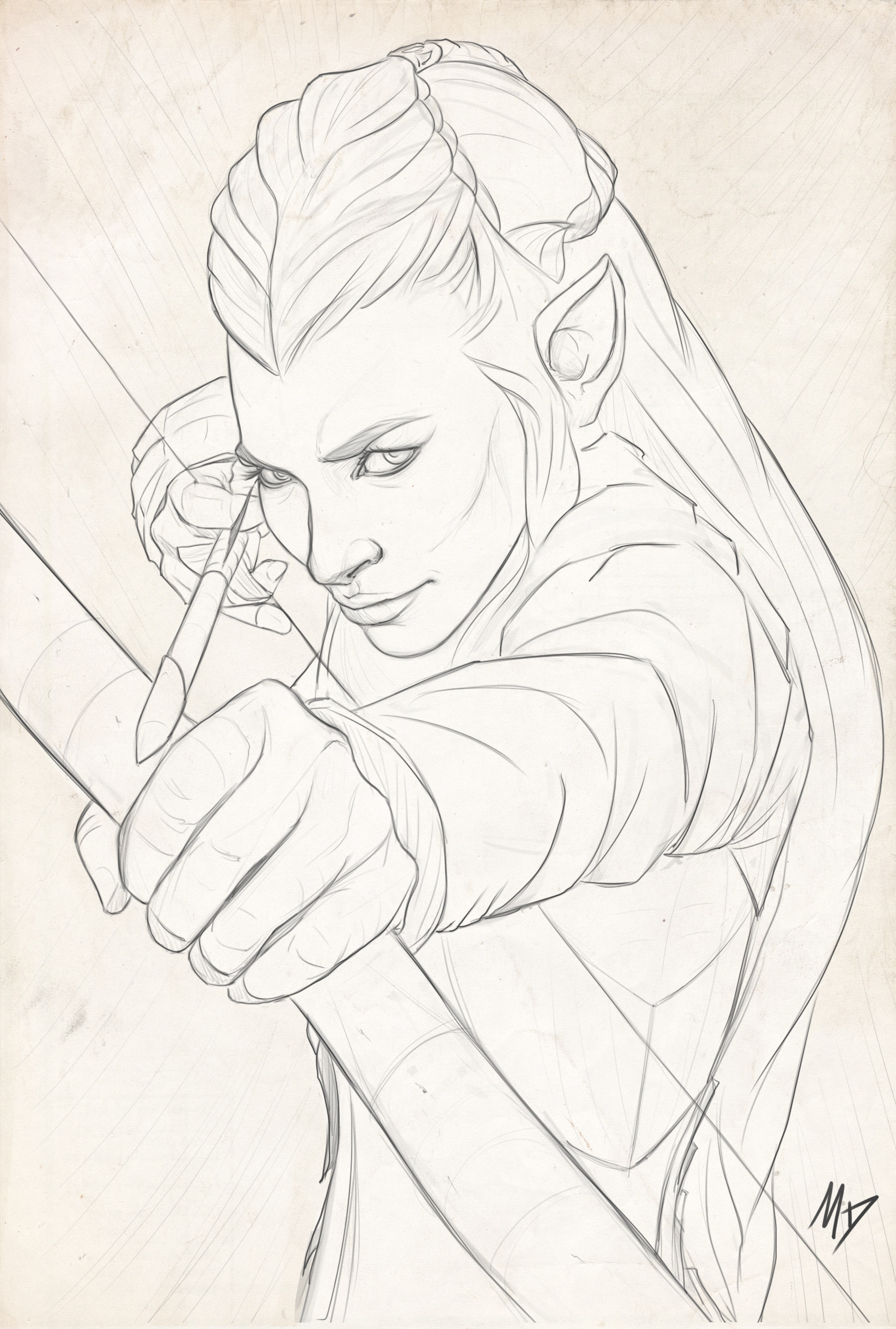 ArtStation - Tauriel sketch