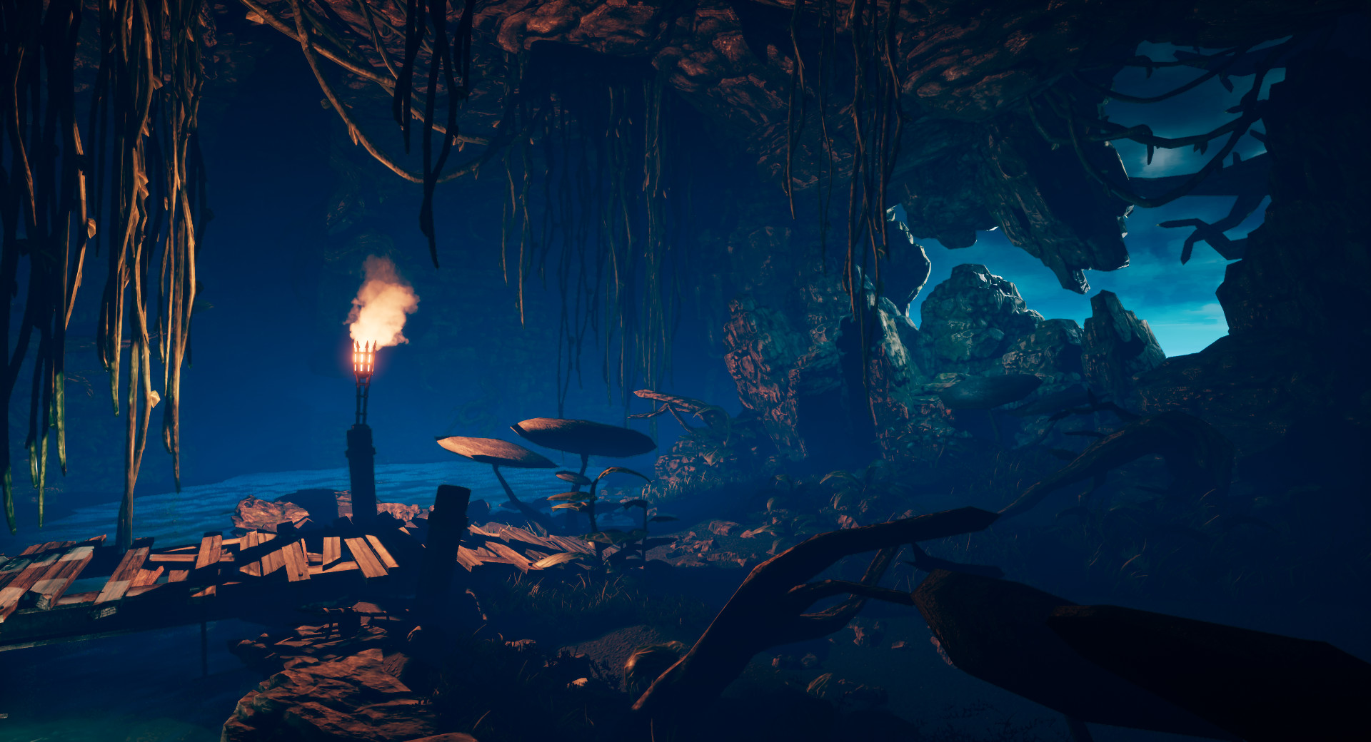 ArtStation - Grotto Night Time scene - Speed Level Design