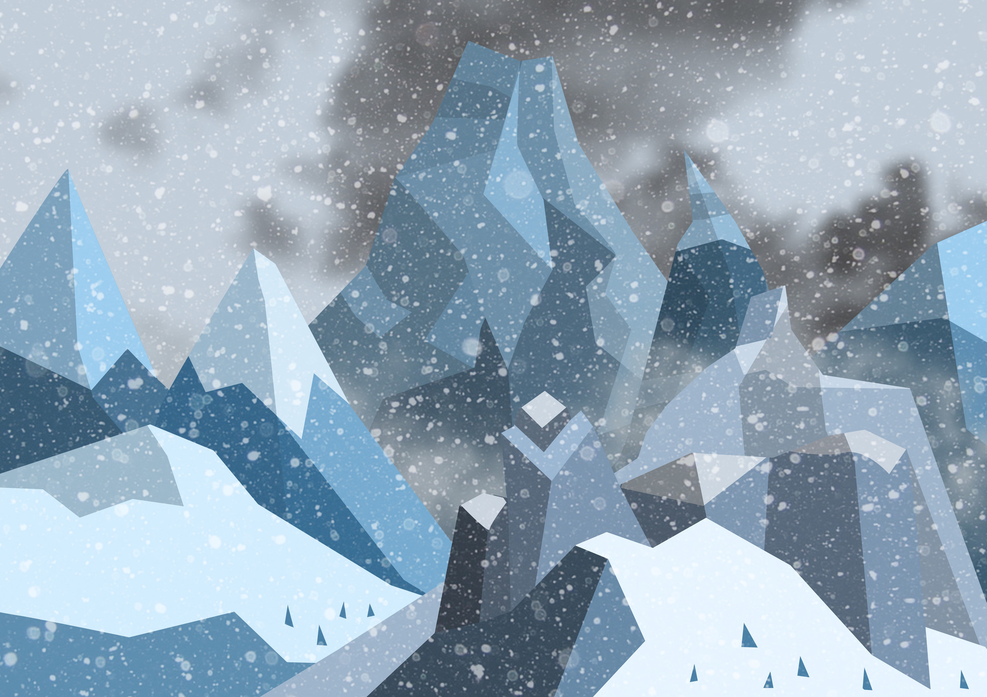 ArtStation - Snowy mountains