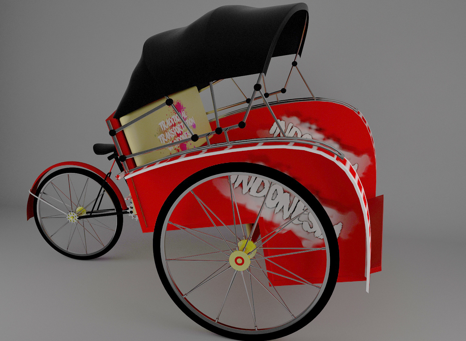 ArtStation - Making Becak Traditional Transportation Indonesia