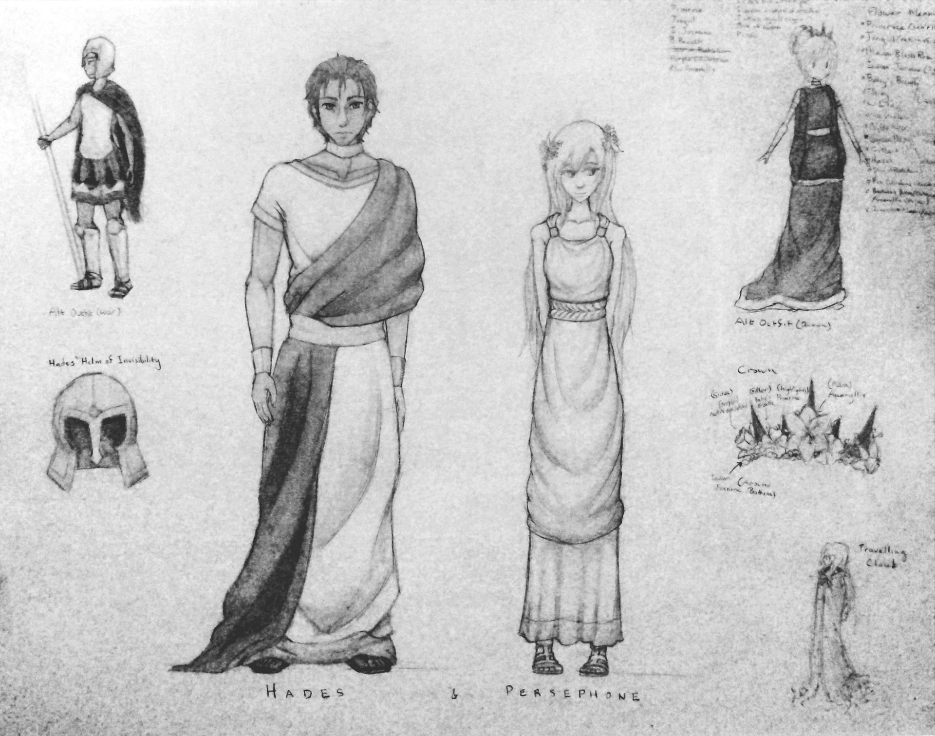 Hades Helmet Of Invisibility Drawing