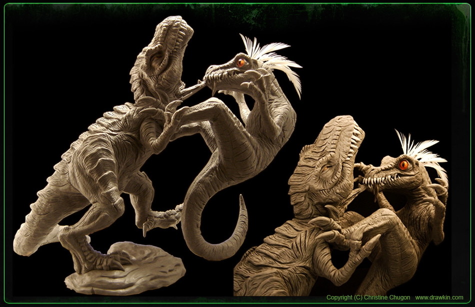 ArtStation - Primal Rage Sculpture - Talon Vs. Sauron