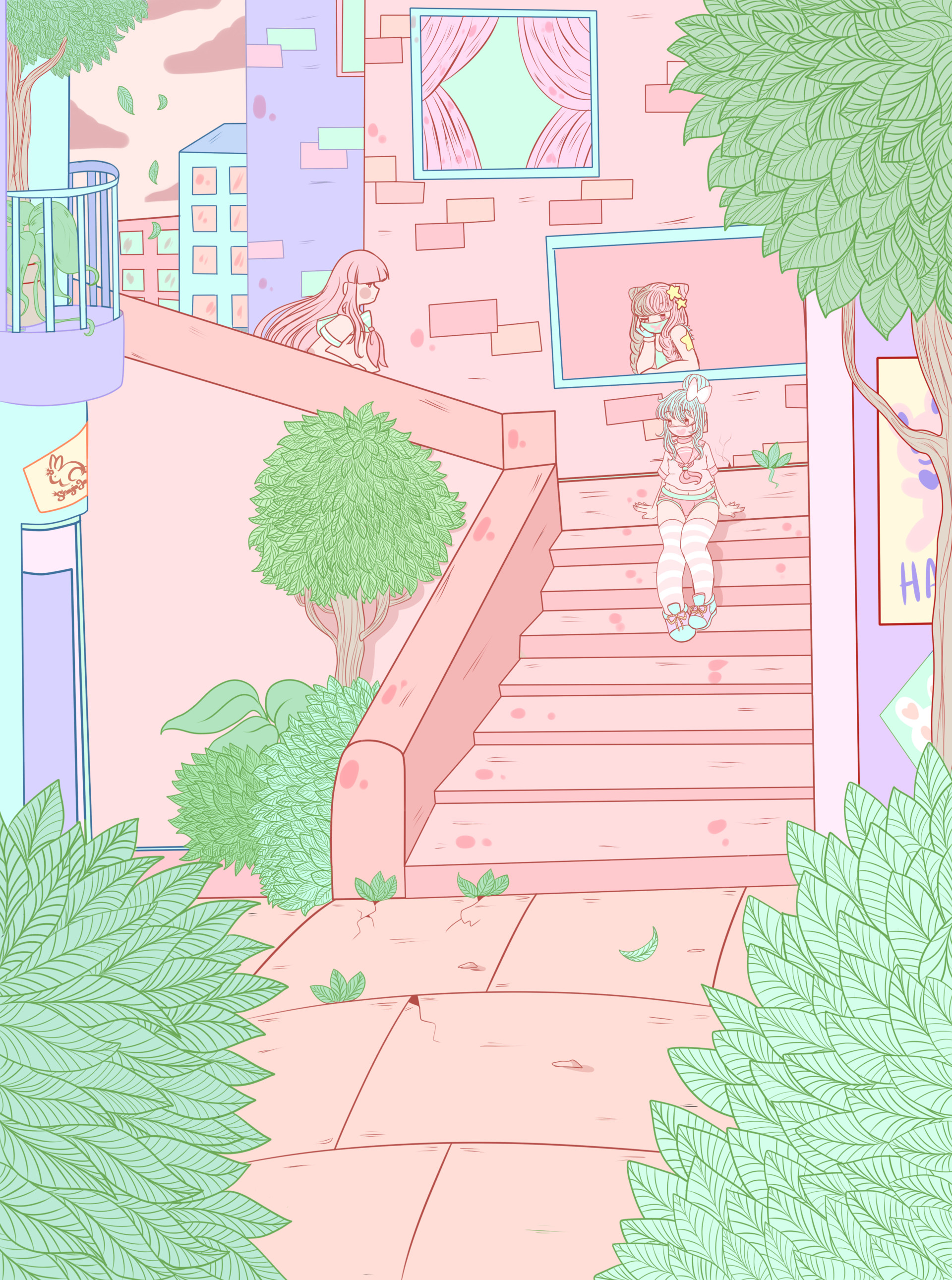 ArtStation - pastel city 1