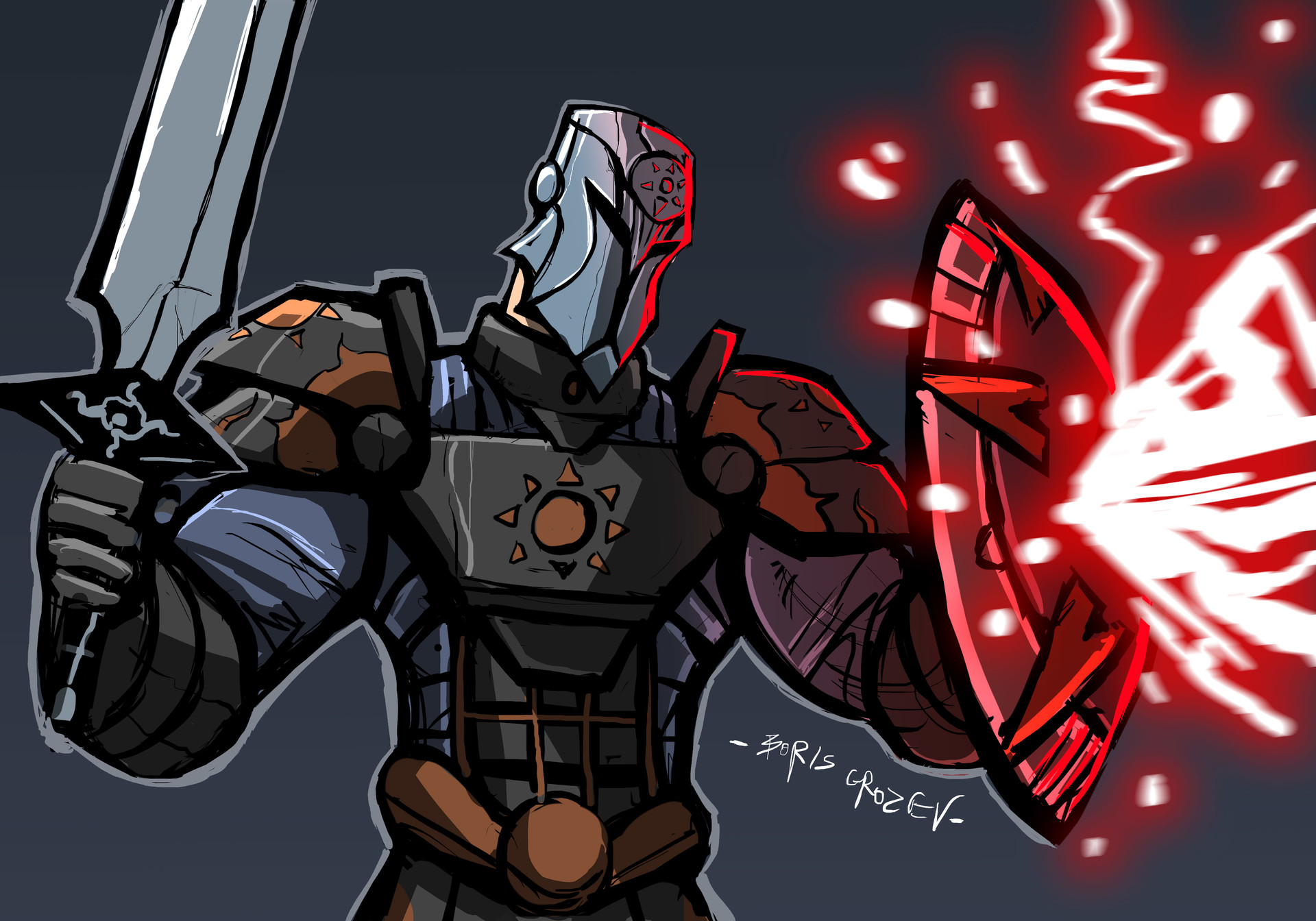 ArtStation - Elite Guardian vs Vampire magic