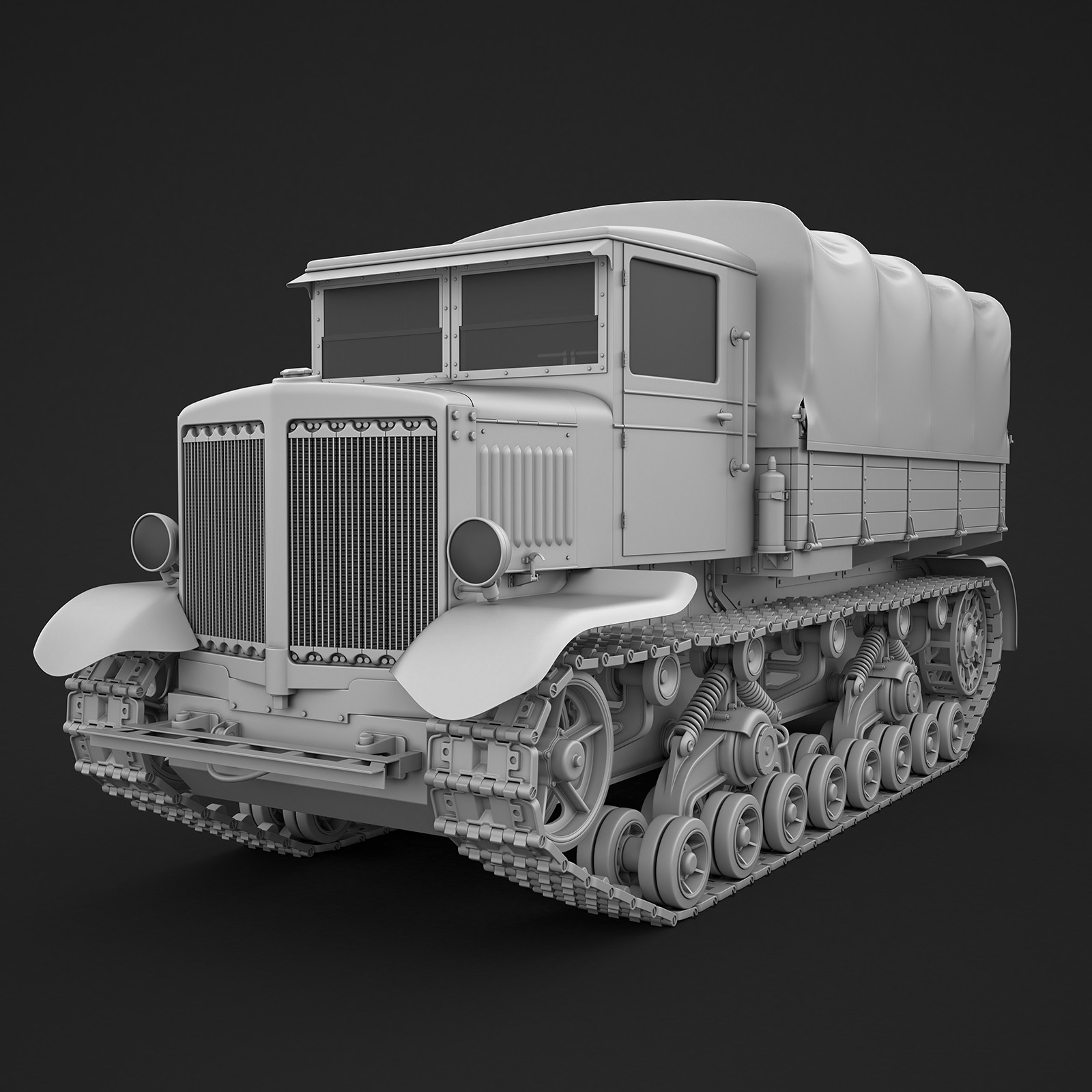 ArtStation - Voroshilovets (heavy artillery tractor)