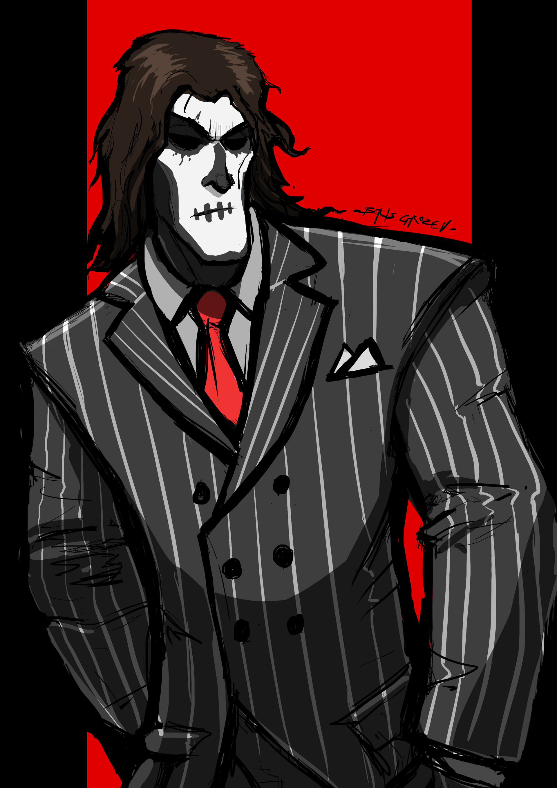 ArtStation - Mister Watson closeup sketch