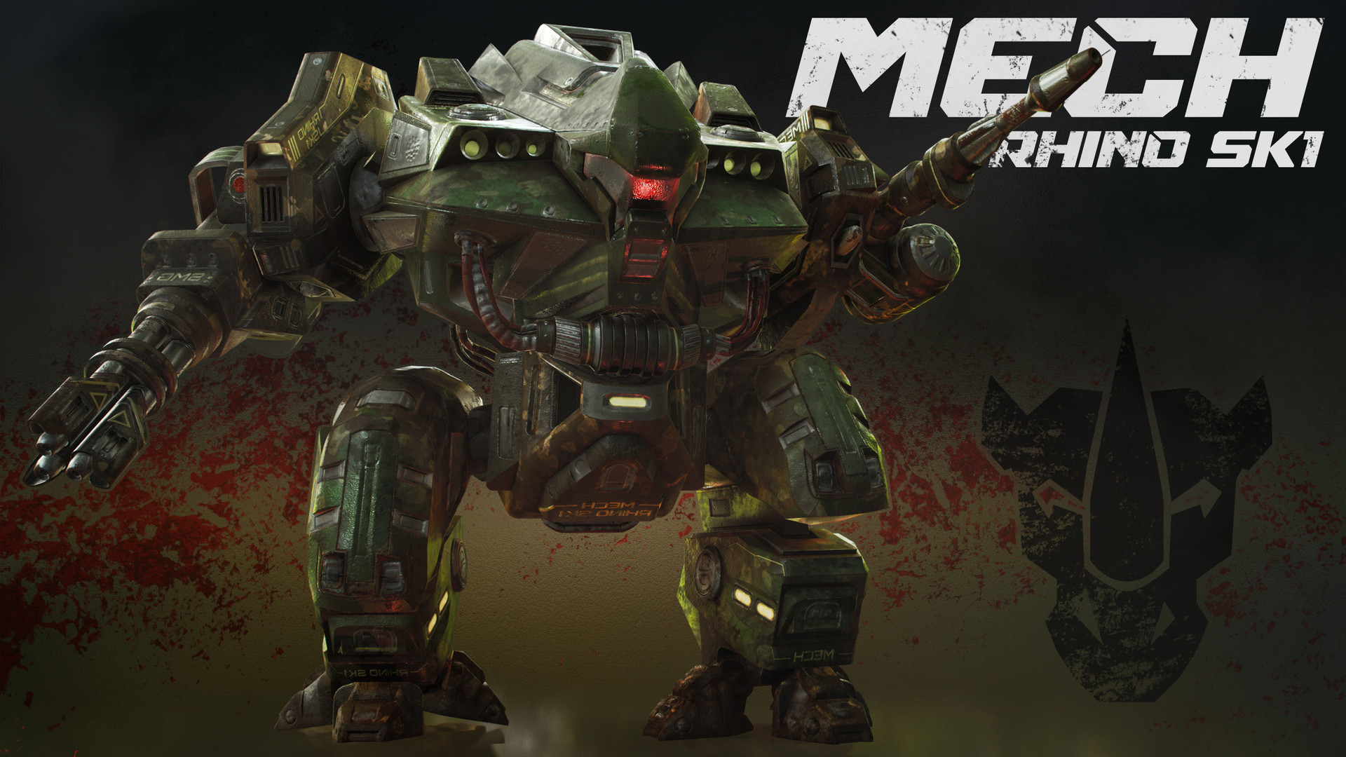 ArtStation - MECH RHINO SK1, Simone Corrado Cordini