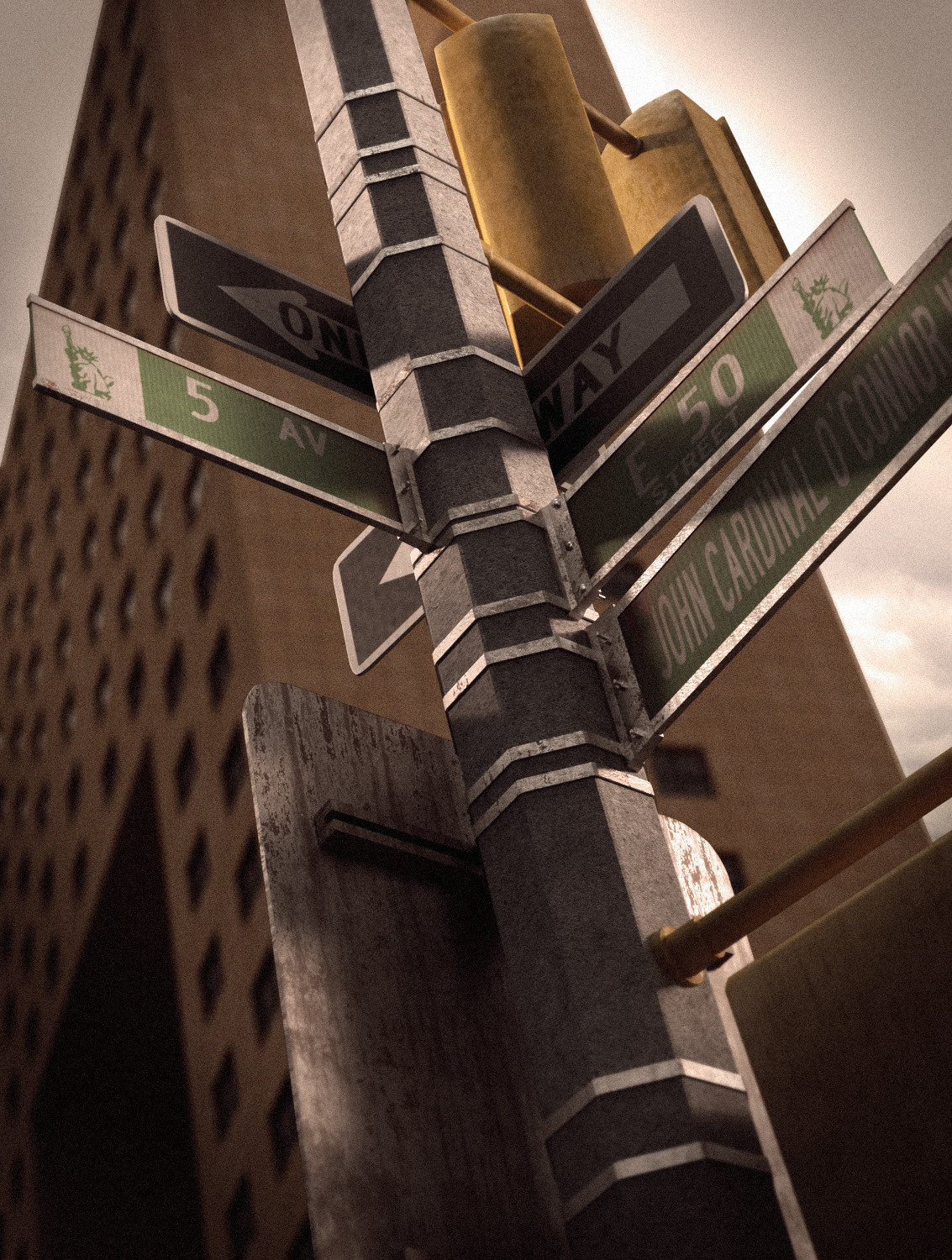 ArtStation - NY Sign Post