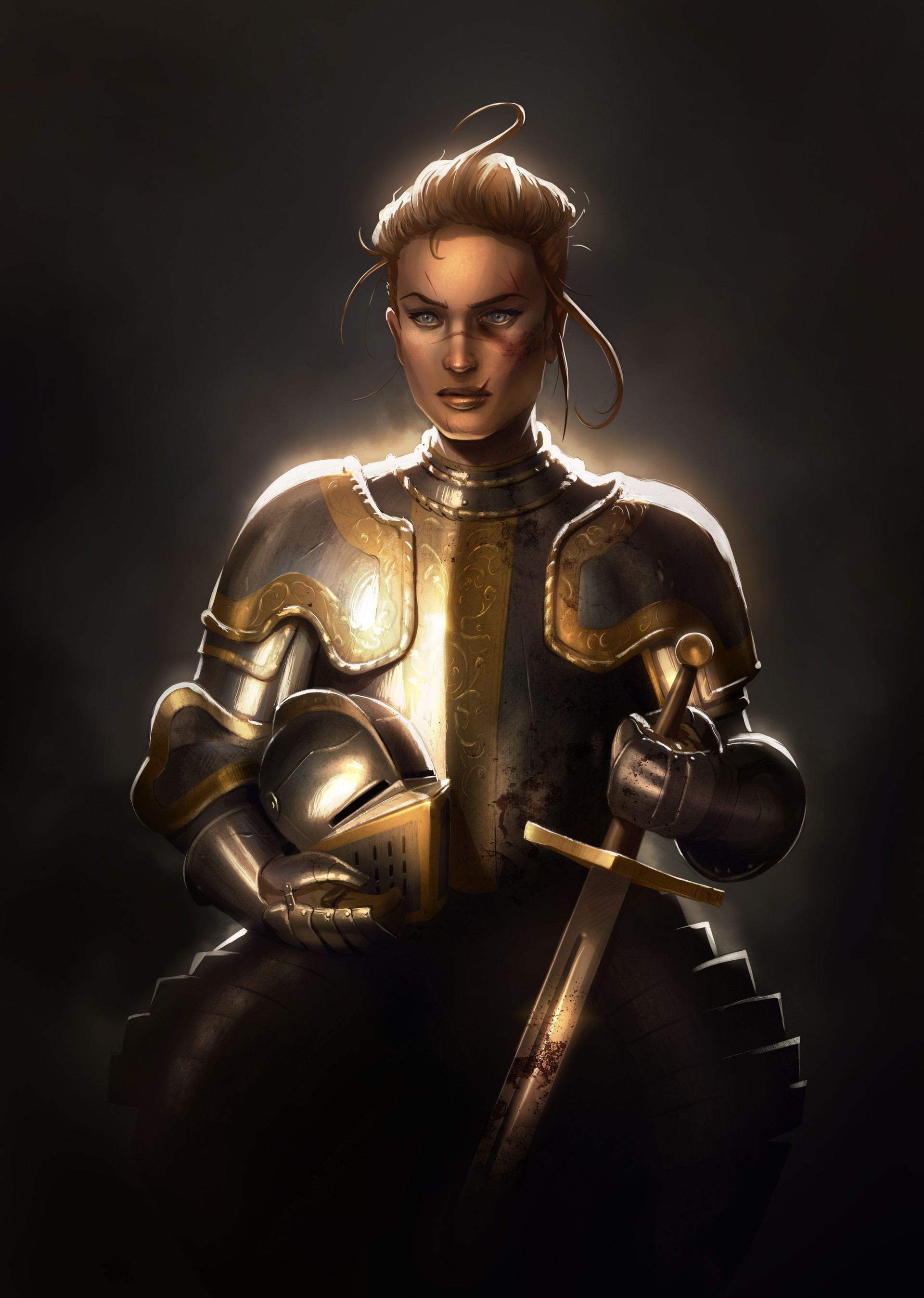 A Knight Portrait by Christine Deschamps : r/ReasonableFantasy
