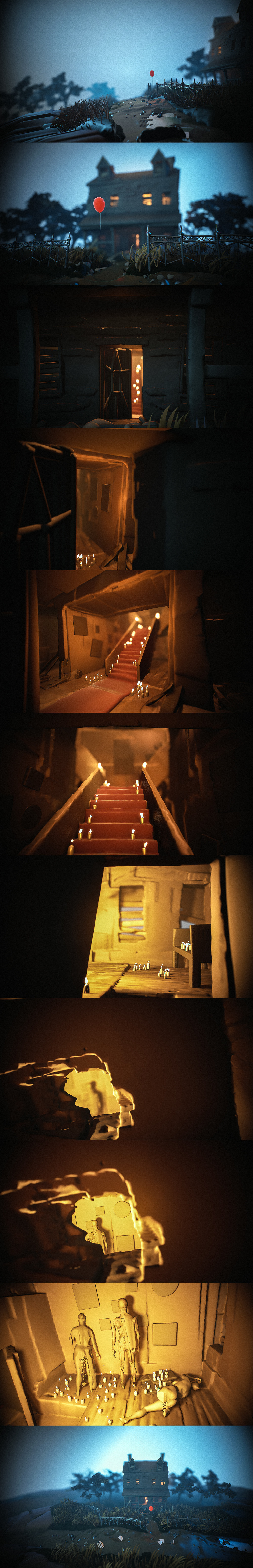 ArtStation - VR sculpted haunted house