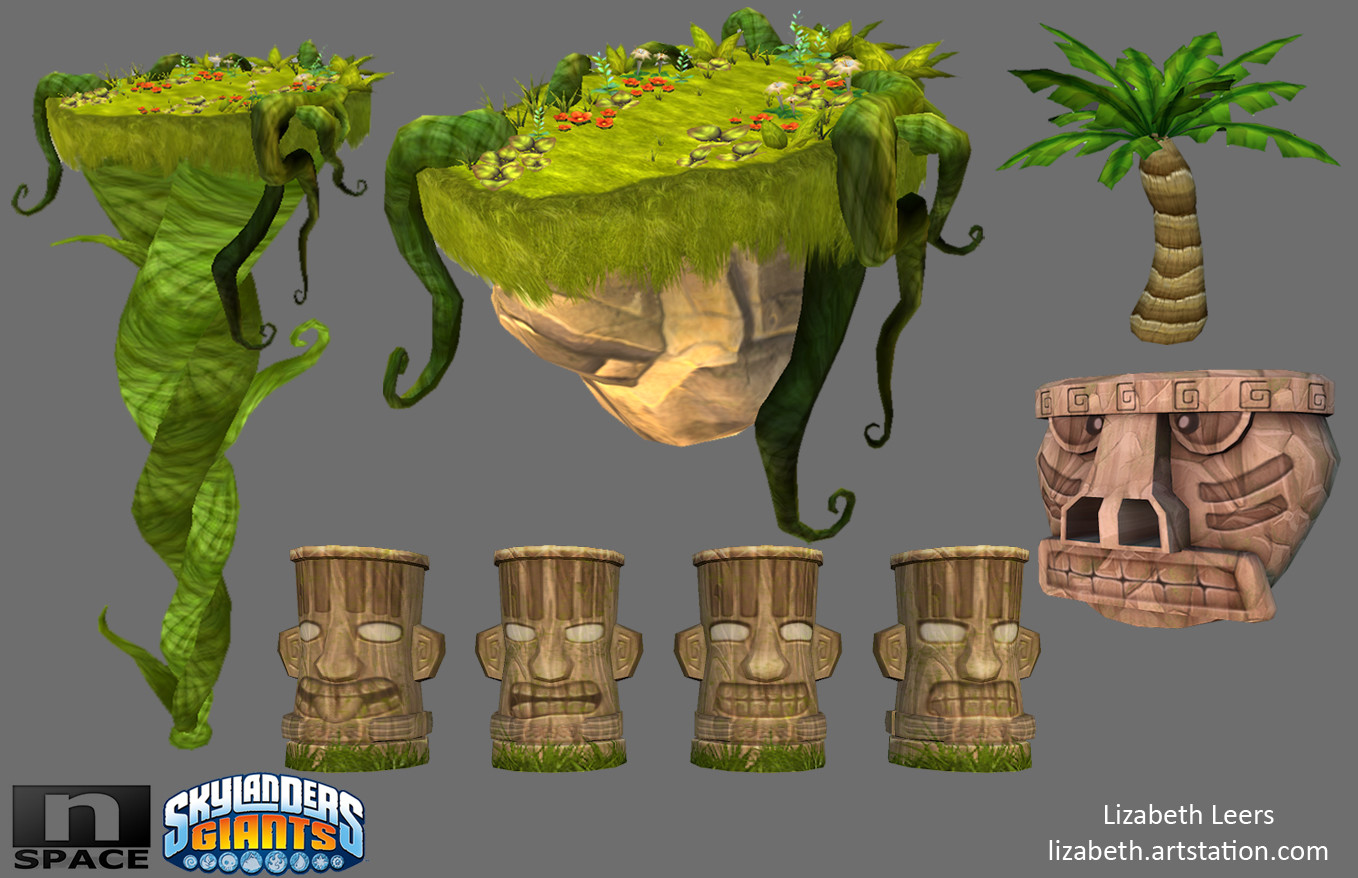 Lizabeth Leers 3d prop and environment art - Skylanders Giants 3DS