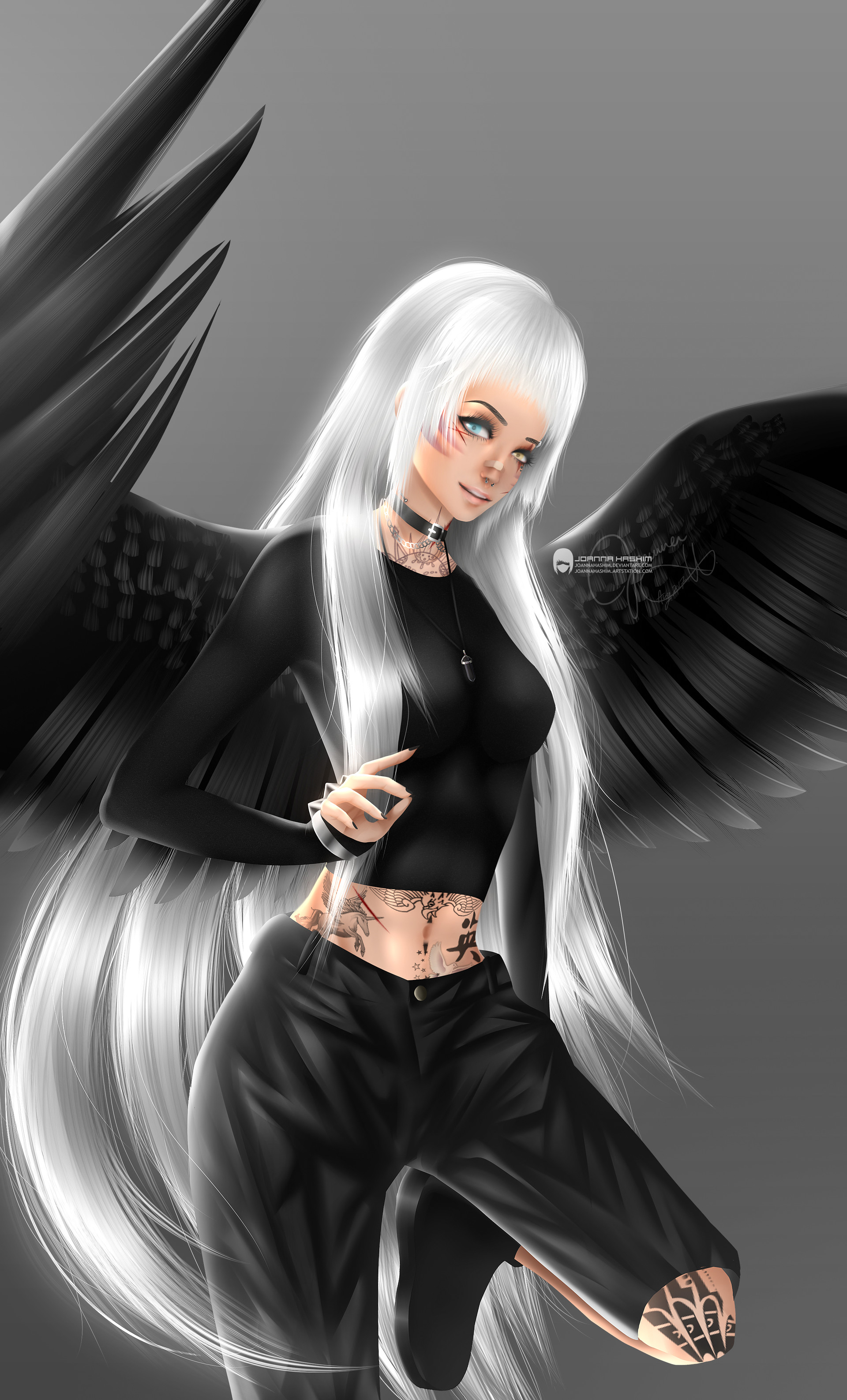 Female Anime Fallen Angels
