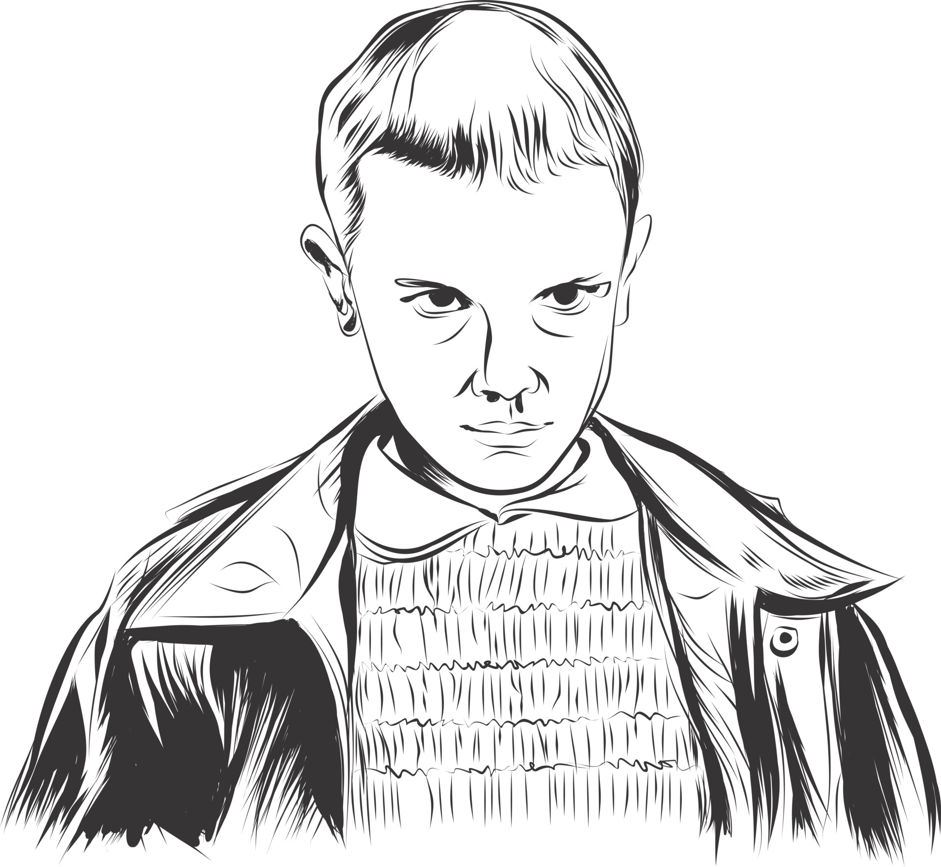 stranger things coloring pages eleven
