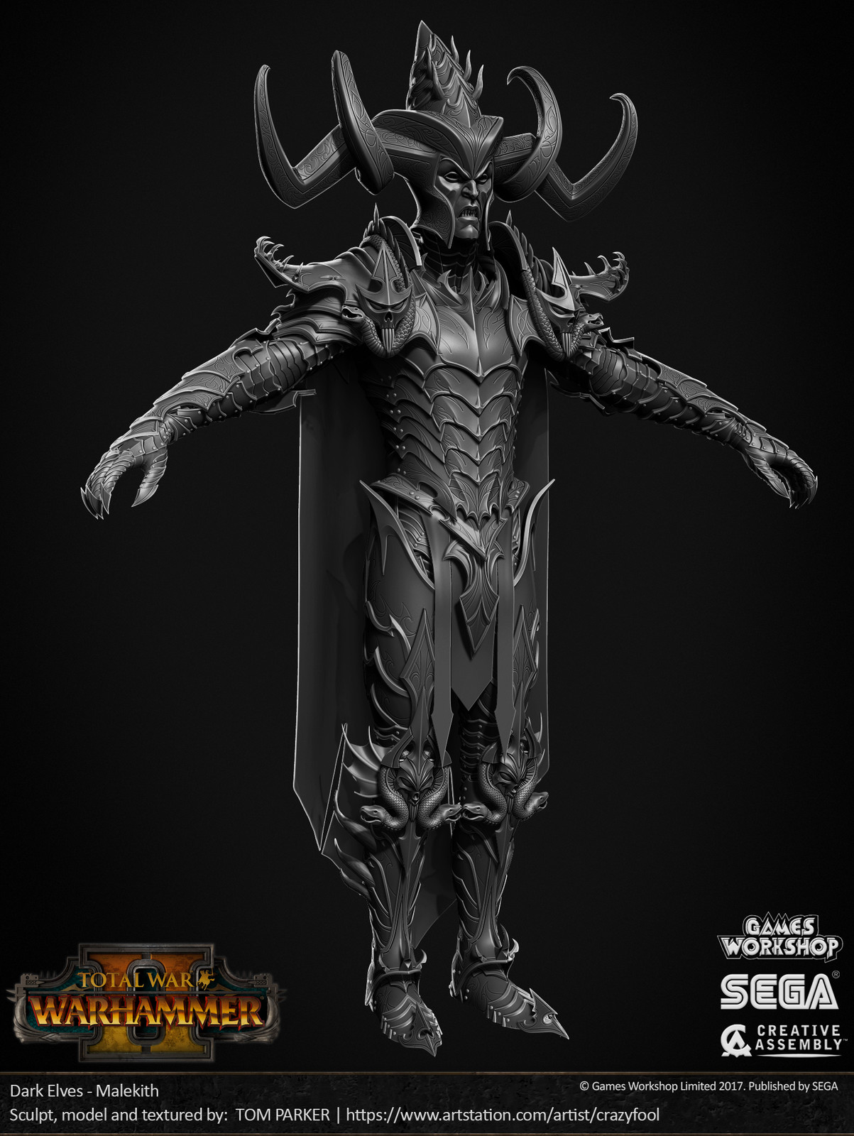 Tom Parker - Total War Warhammer 2 - Malekith High Poly