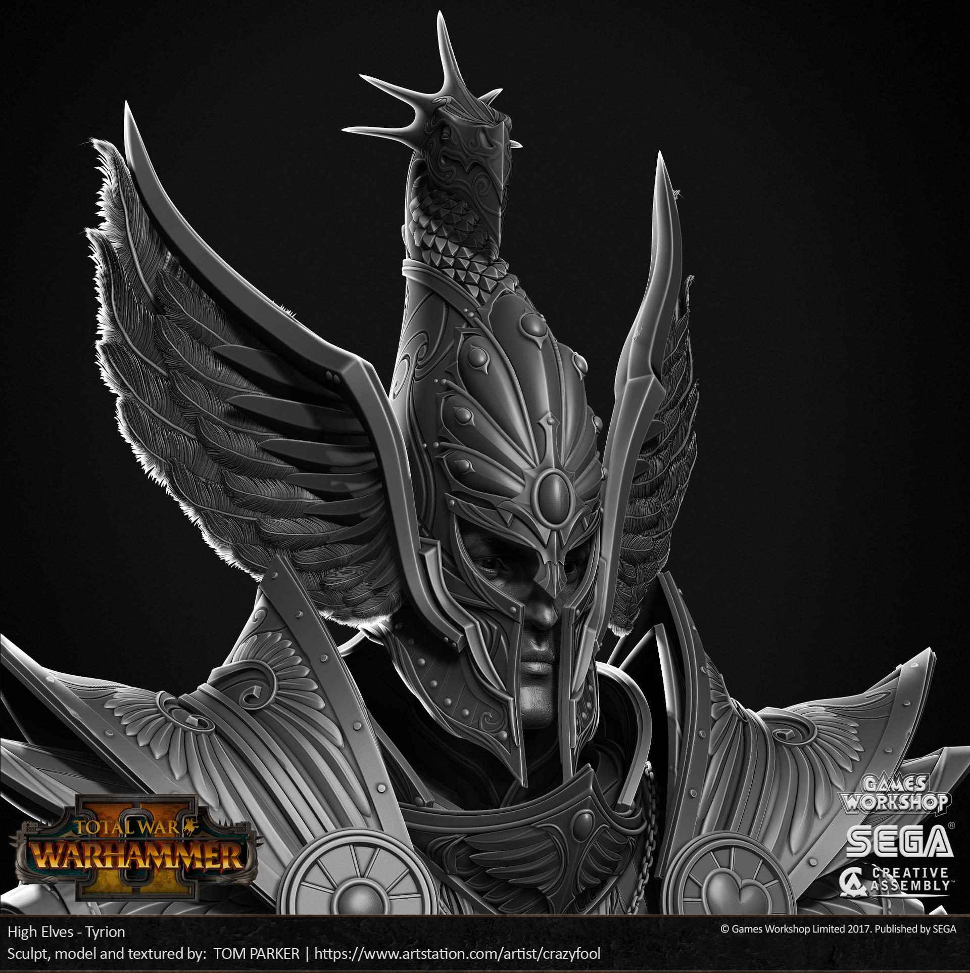 ArtStation - Total War Warhammer 2 - Tyrion high poly, Tom Parker