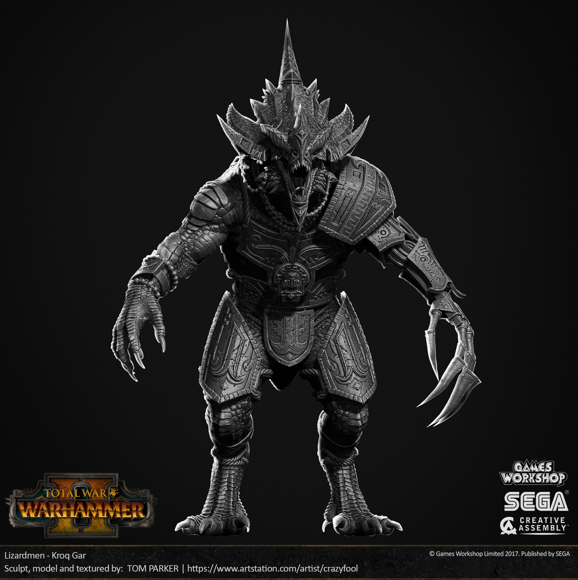 Tom Parker - Total War Warhammer 2 - Kroq Gar High Poly