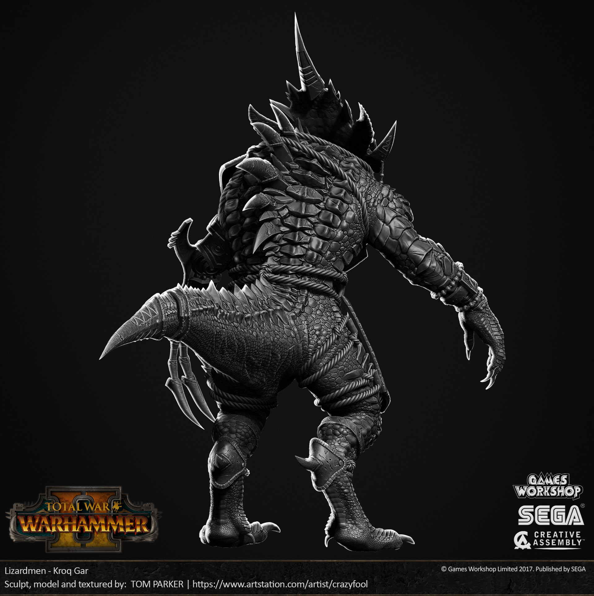 Tom Parker - Total War Warhammer 2 - Kroq Gar High Poly