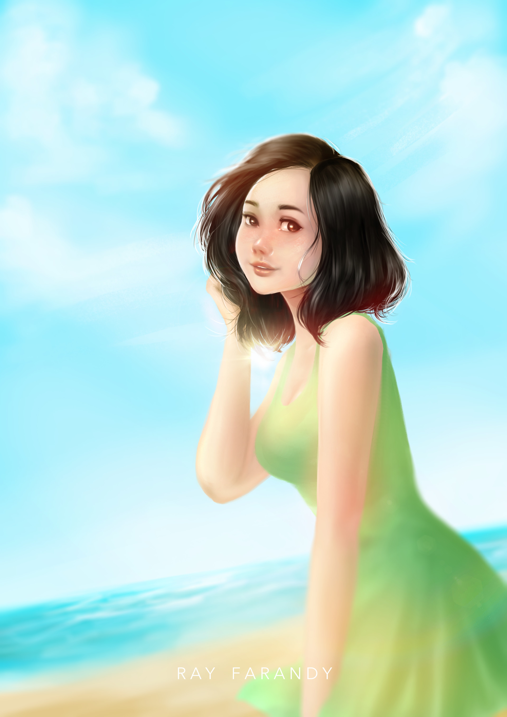 ArtStation - Beach girl