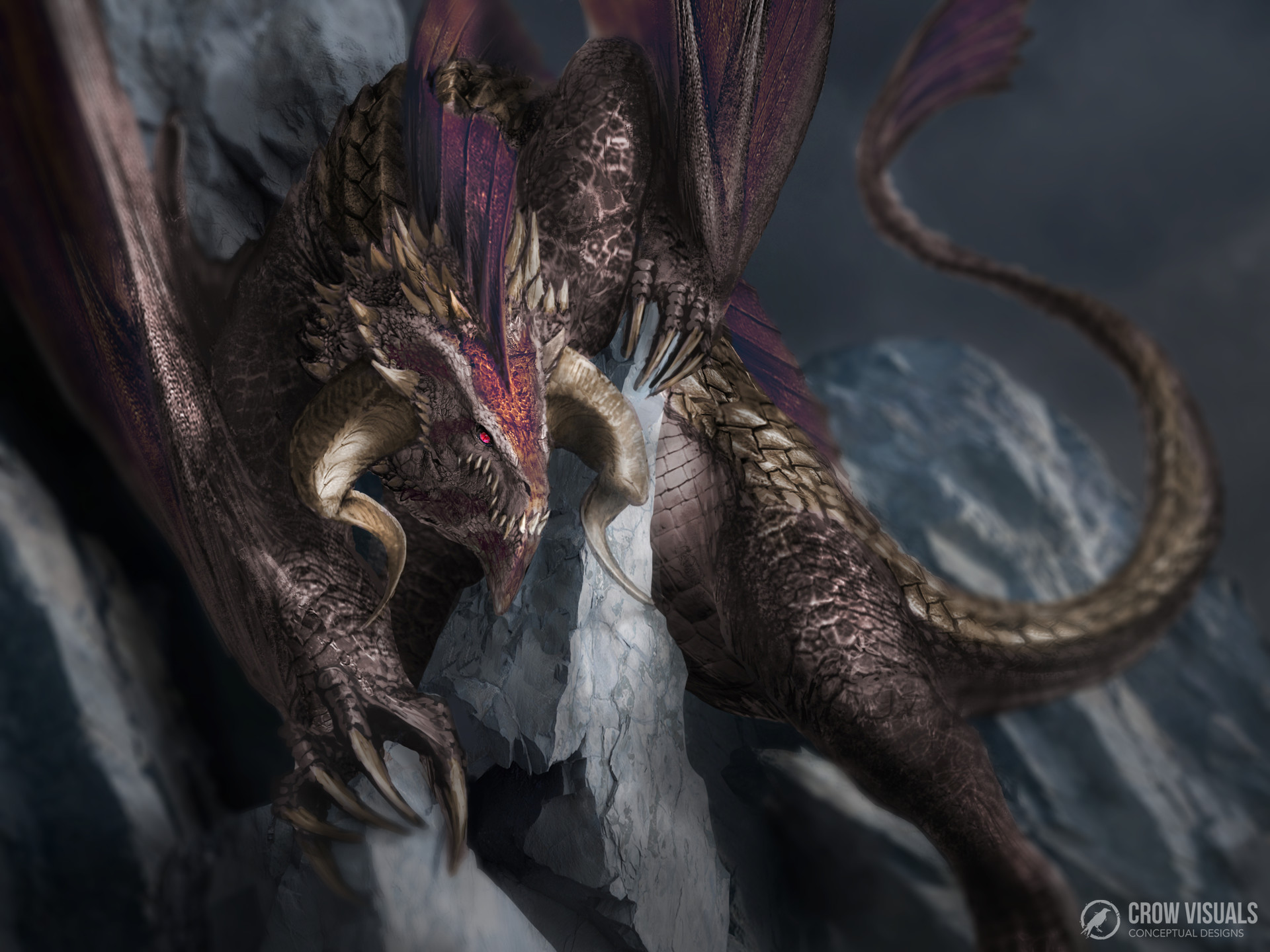 Mountain Dragon by Crow Visuals : r/ImaginaryDragons