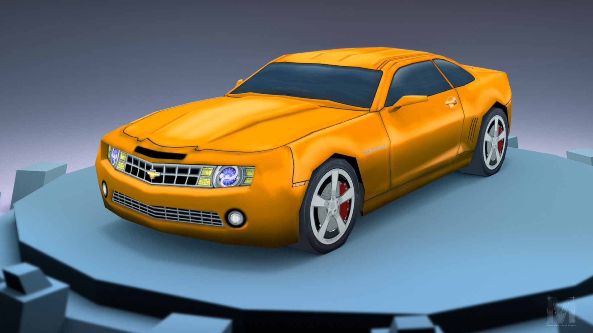 Borja Barbeito - Low Poly Hand Painted- Camaro