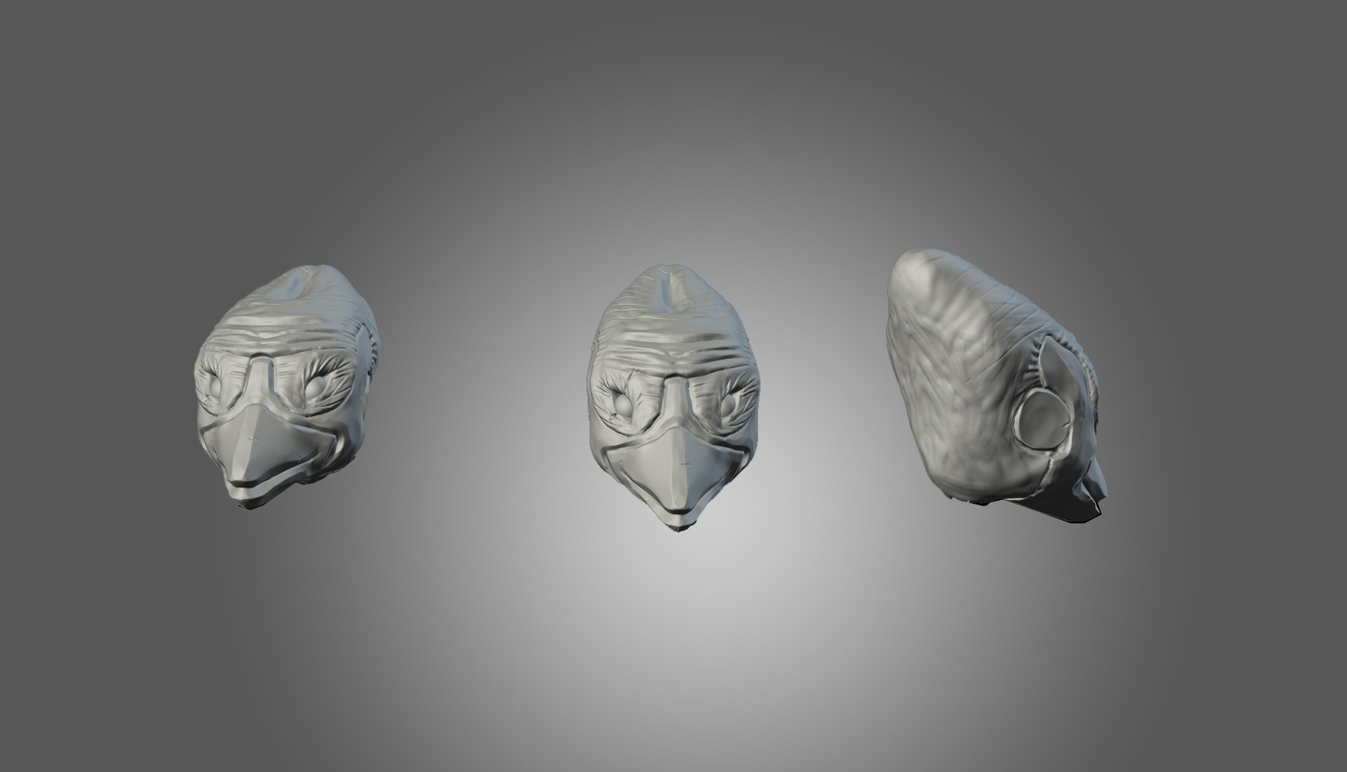 ArtStation - Crow Mask Sketch Zbrush