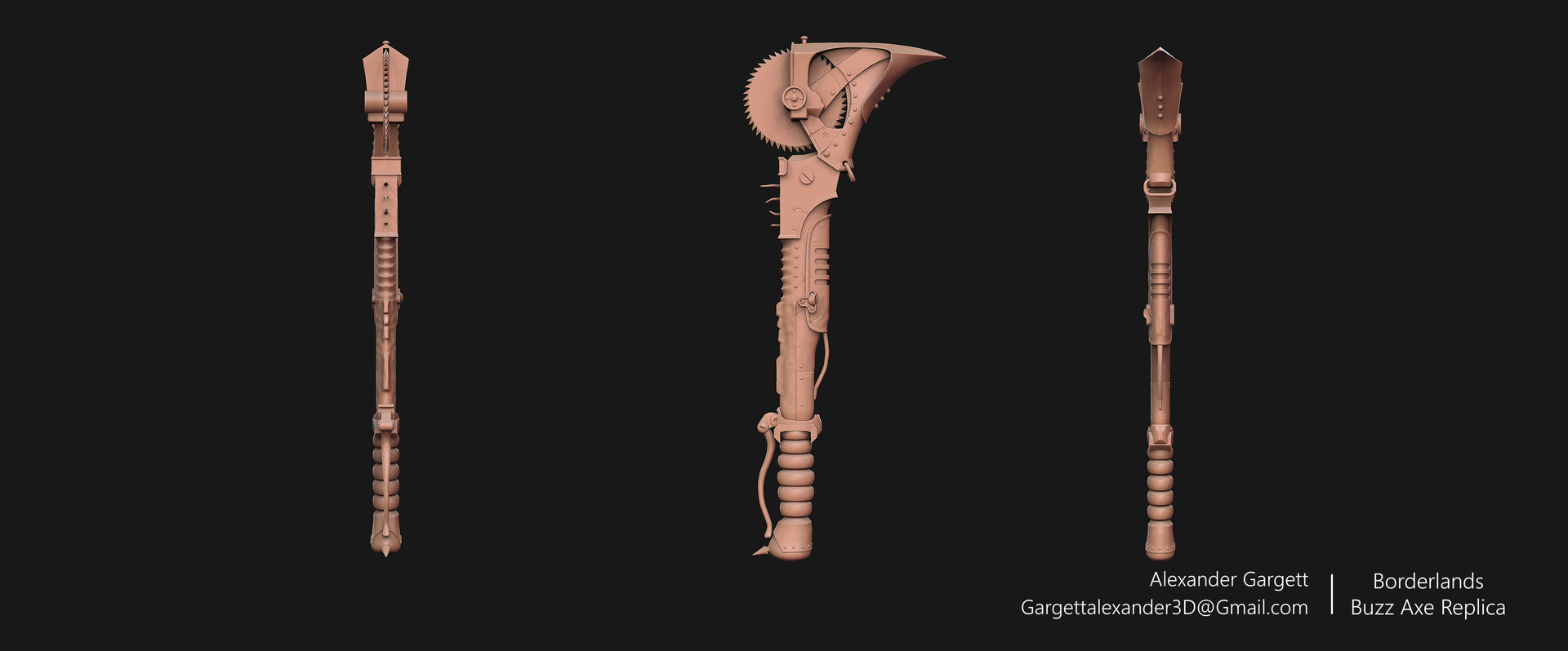 ArtStation - Borderlands - Buzz Axe Replica