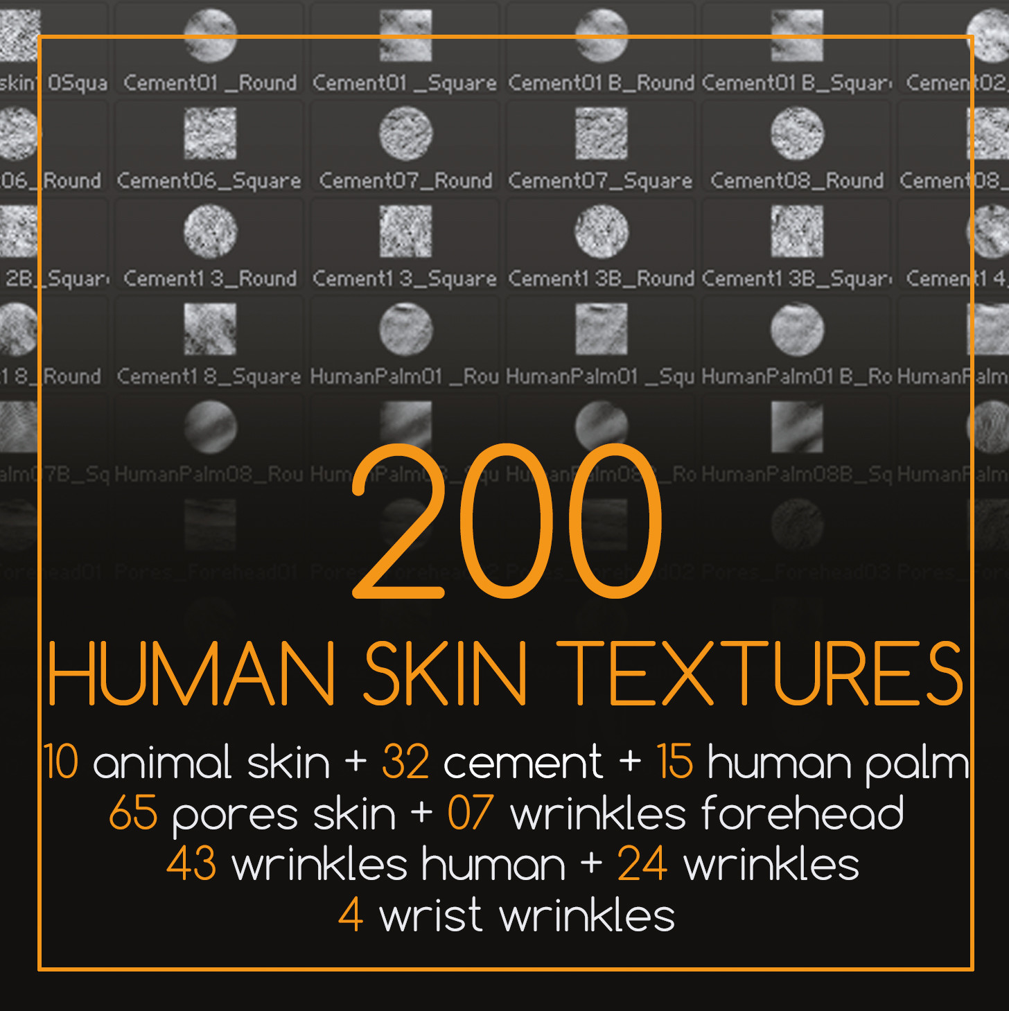 ArtStation - 200 Human Skin Textures