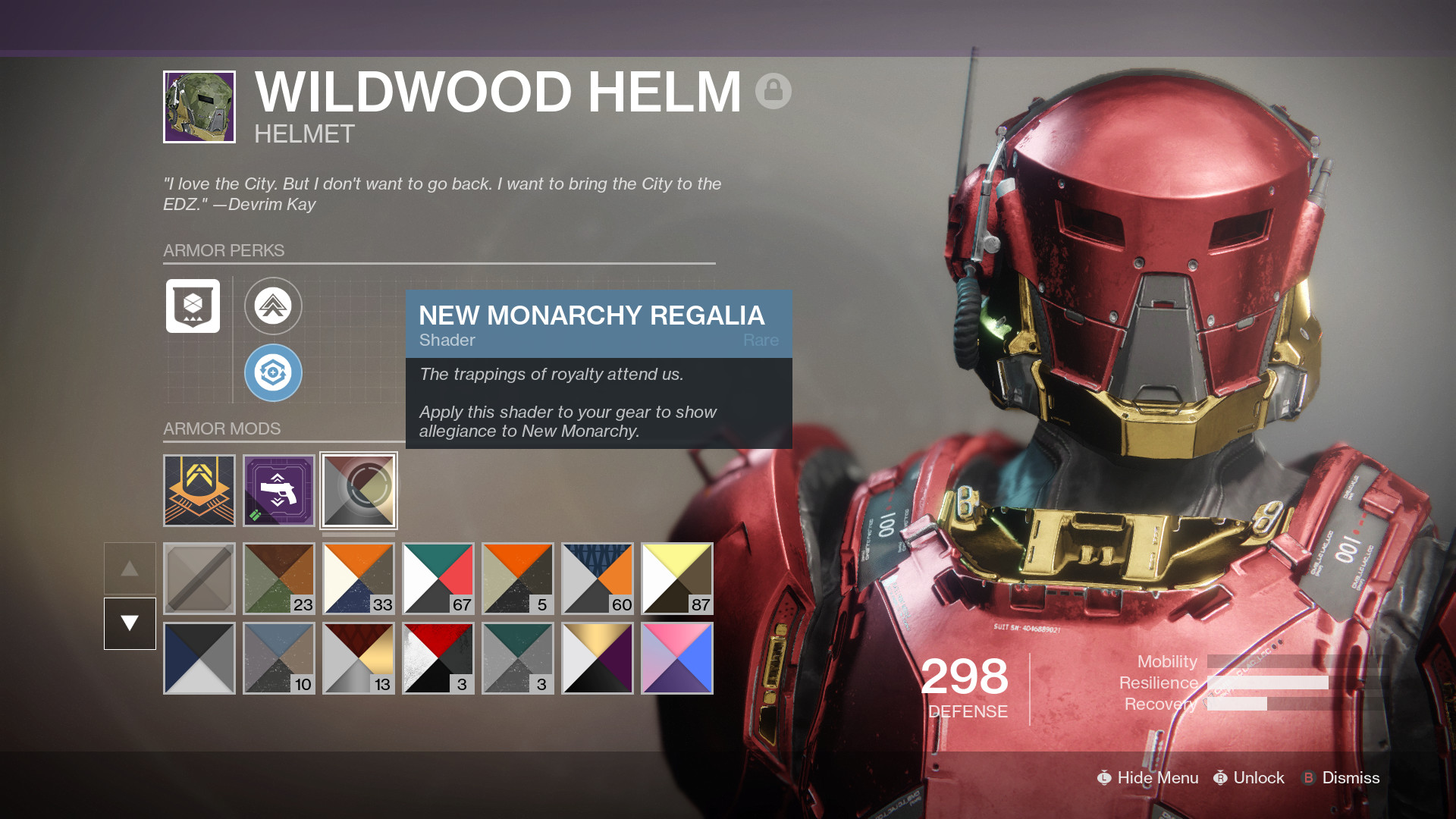 Destiny Titan Armor Customization