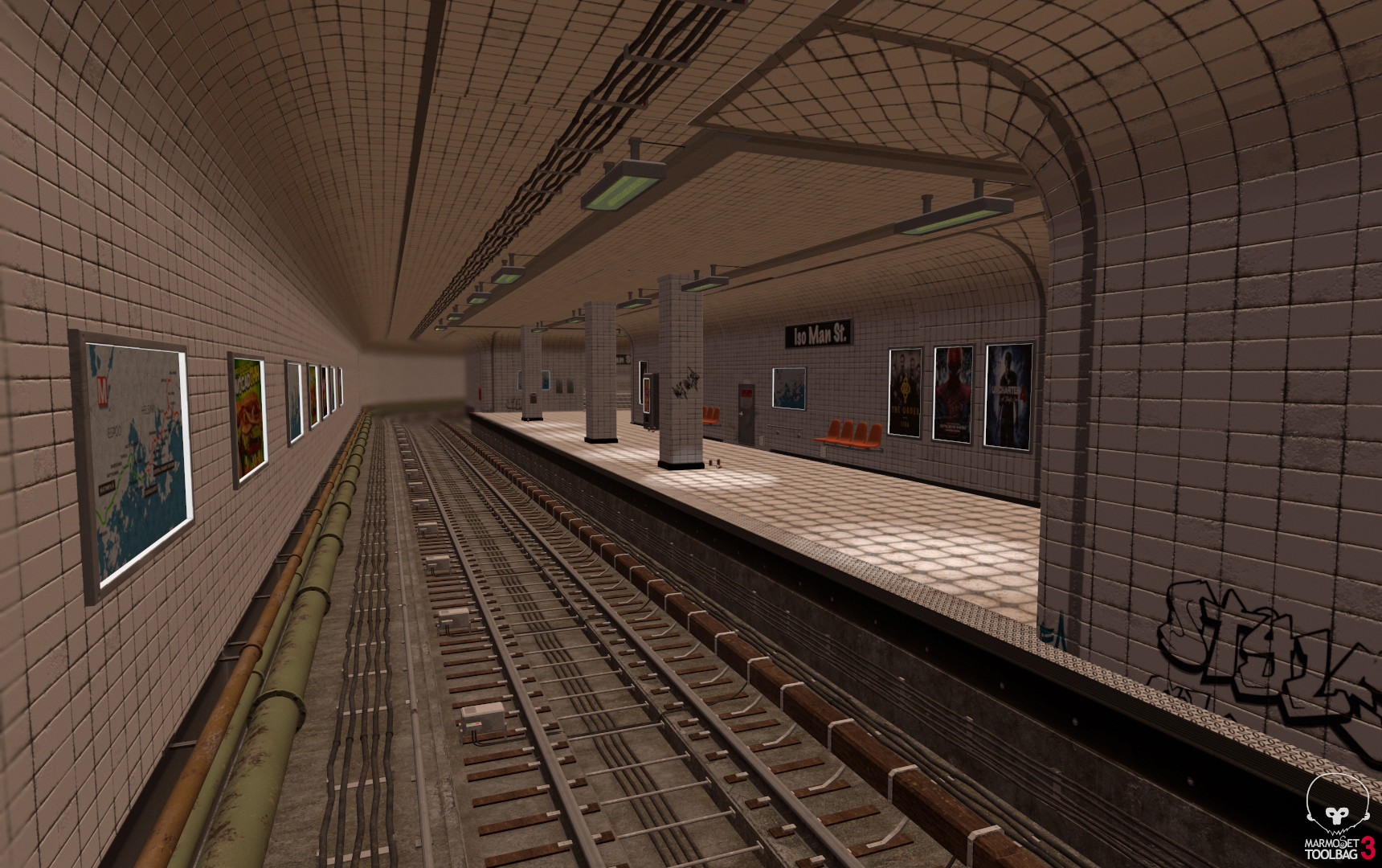 ArtStation - Metro Station "Iso Man St."