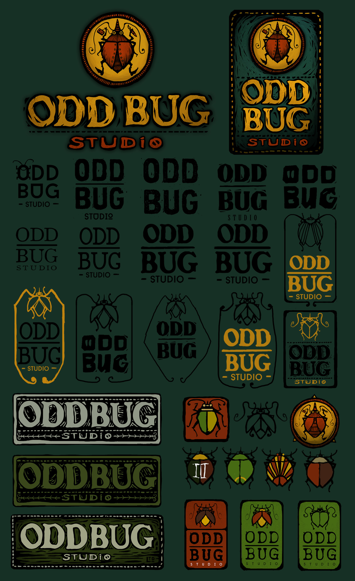 ArtStation - Oddbug Studio logo design process