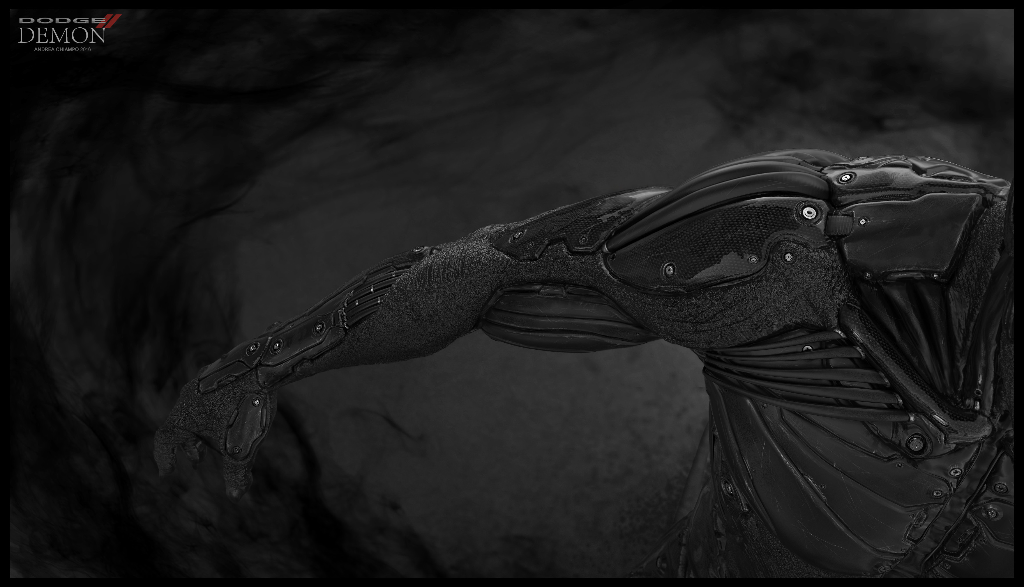 Andrea Chiampo Design - DODGE DEMON - Humanoid Concept Design