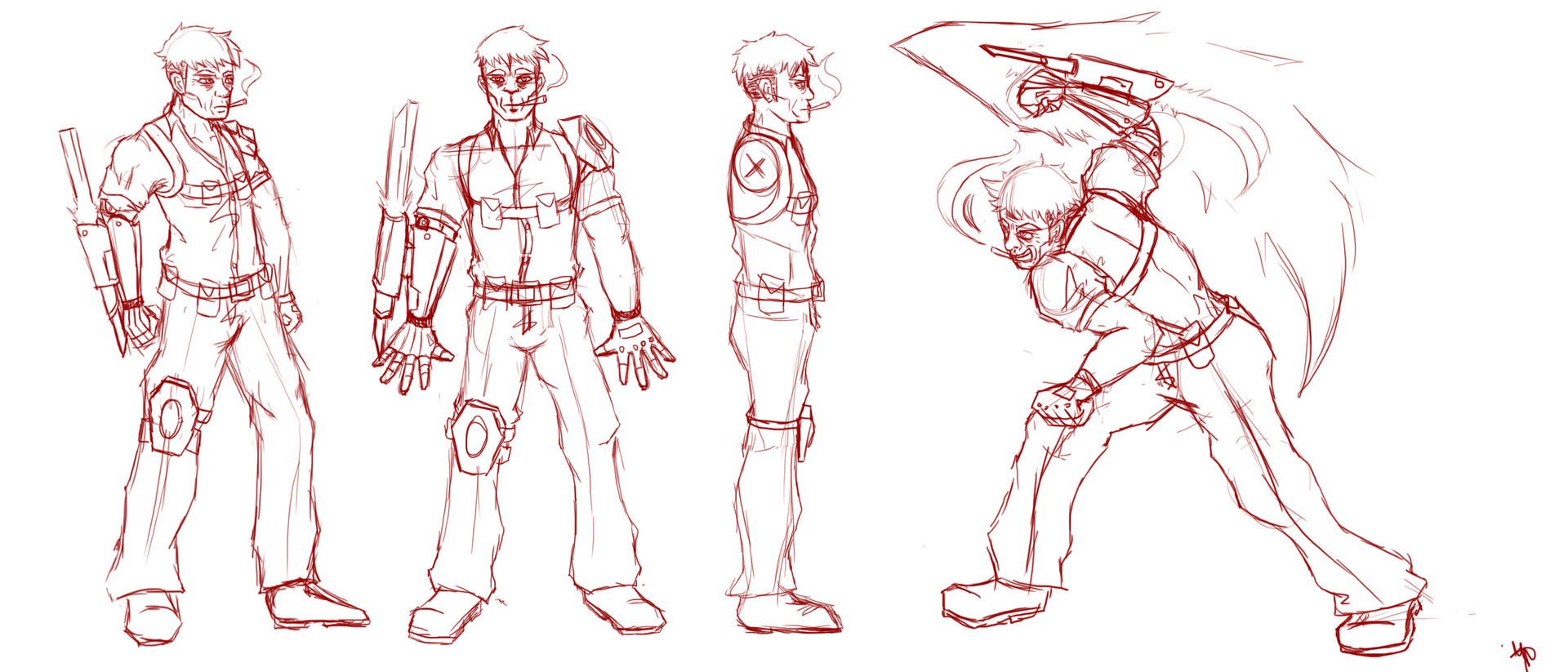 ArtStation - Cyborg detective cop concept